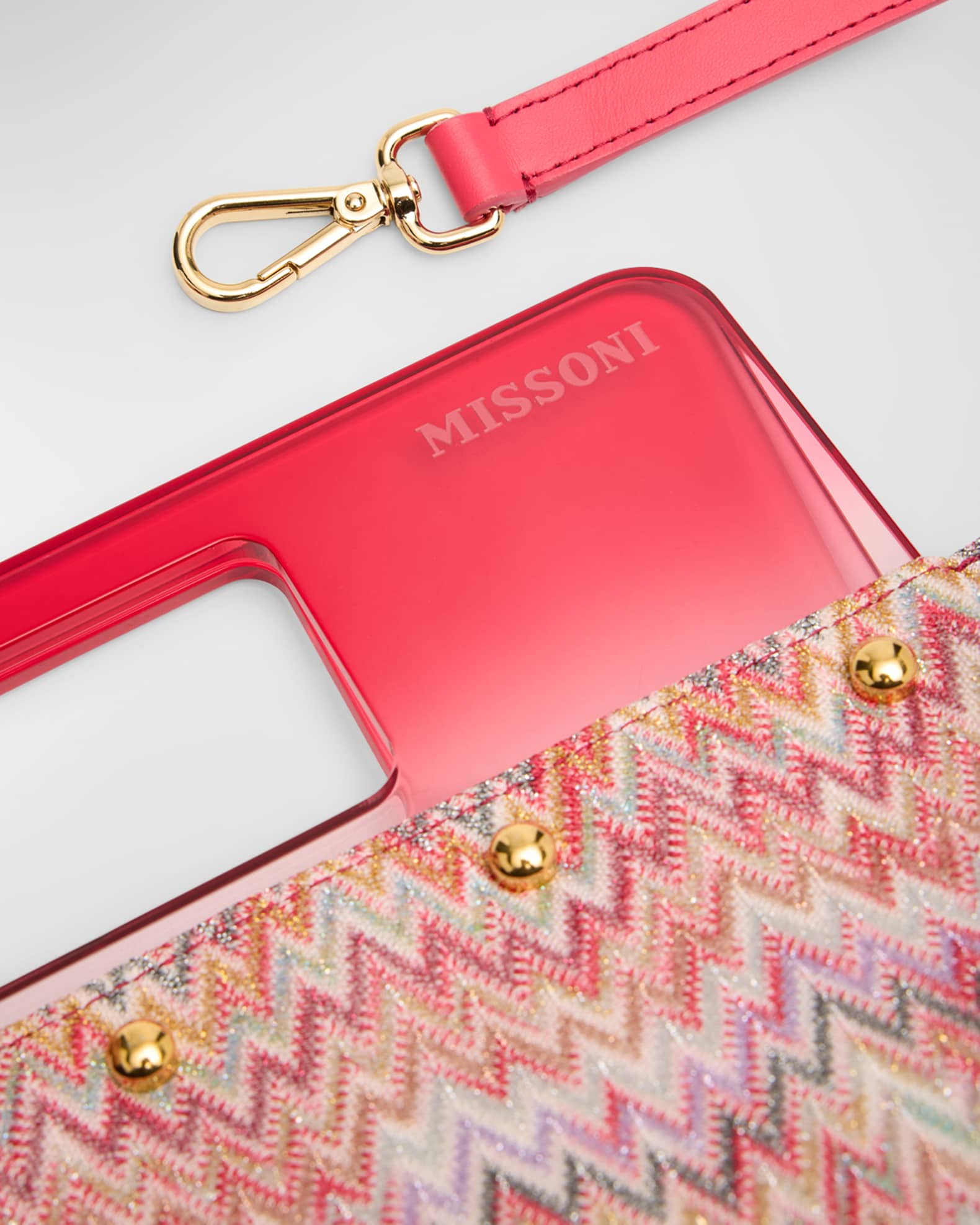 Missoni Plexi Chevron Pouch Clutch Bag | Neiman Marcus