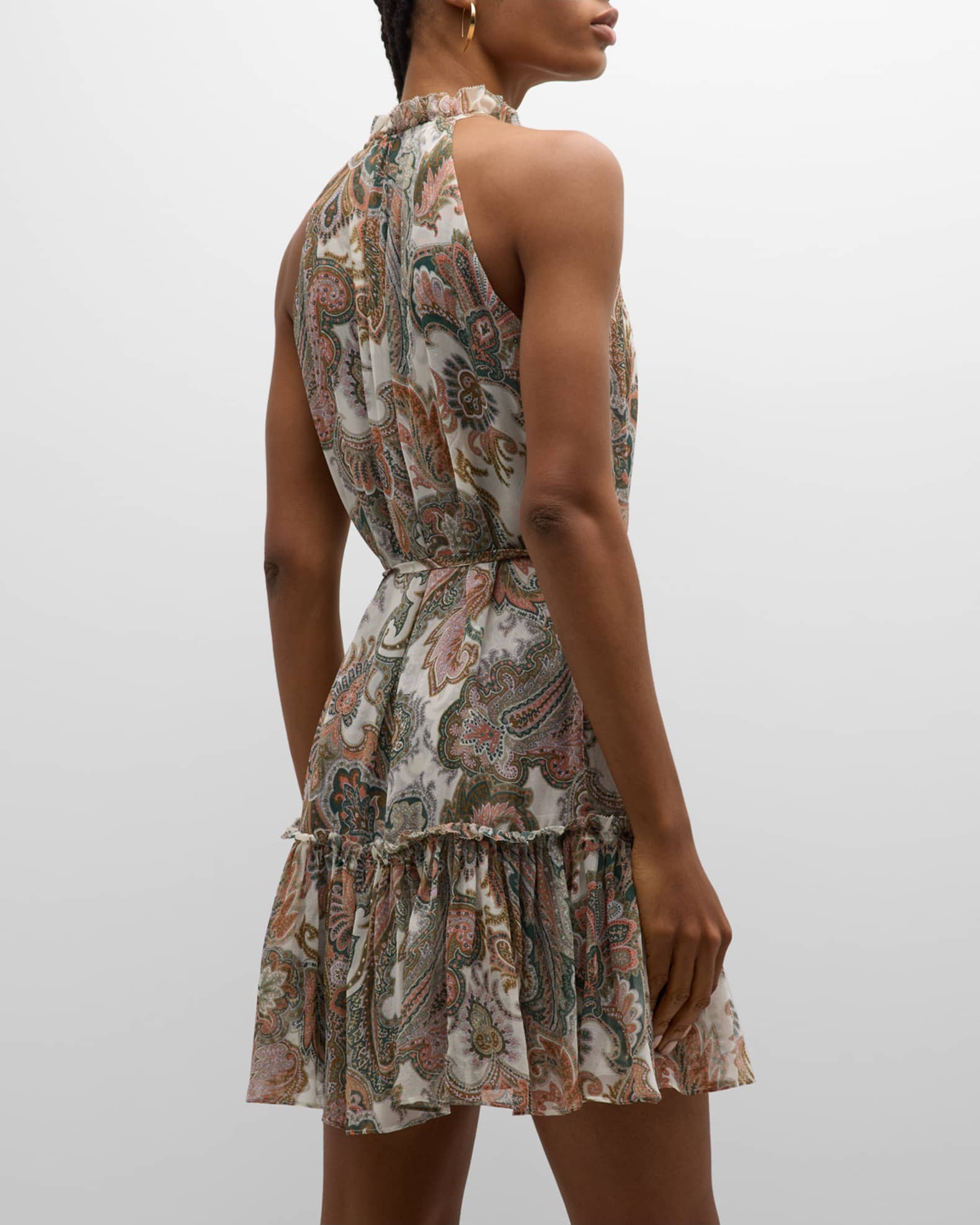 Veronica Beard Dria Sleeveless Paisley Mini Dress | Neiman Marcus