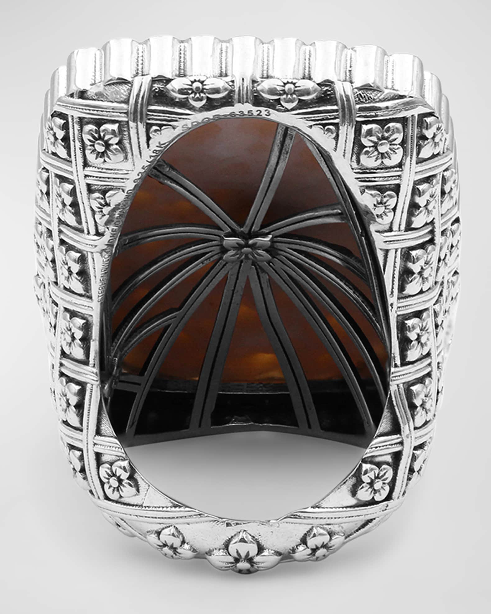 Stephen Dweck Platinum Druzy and Champagne Diamond Statement Ring ...