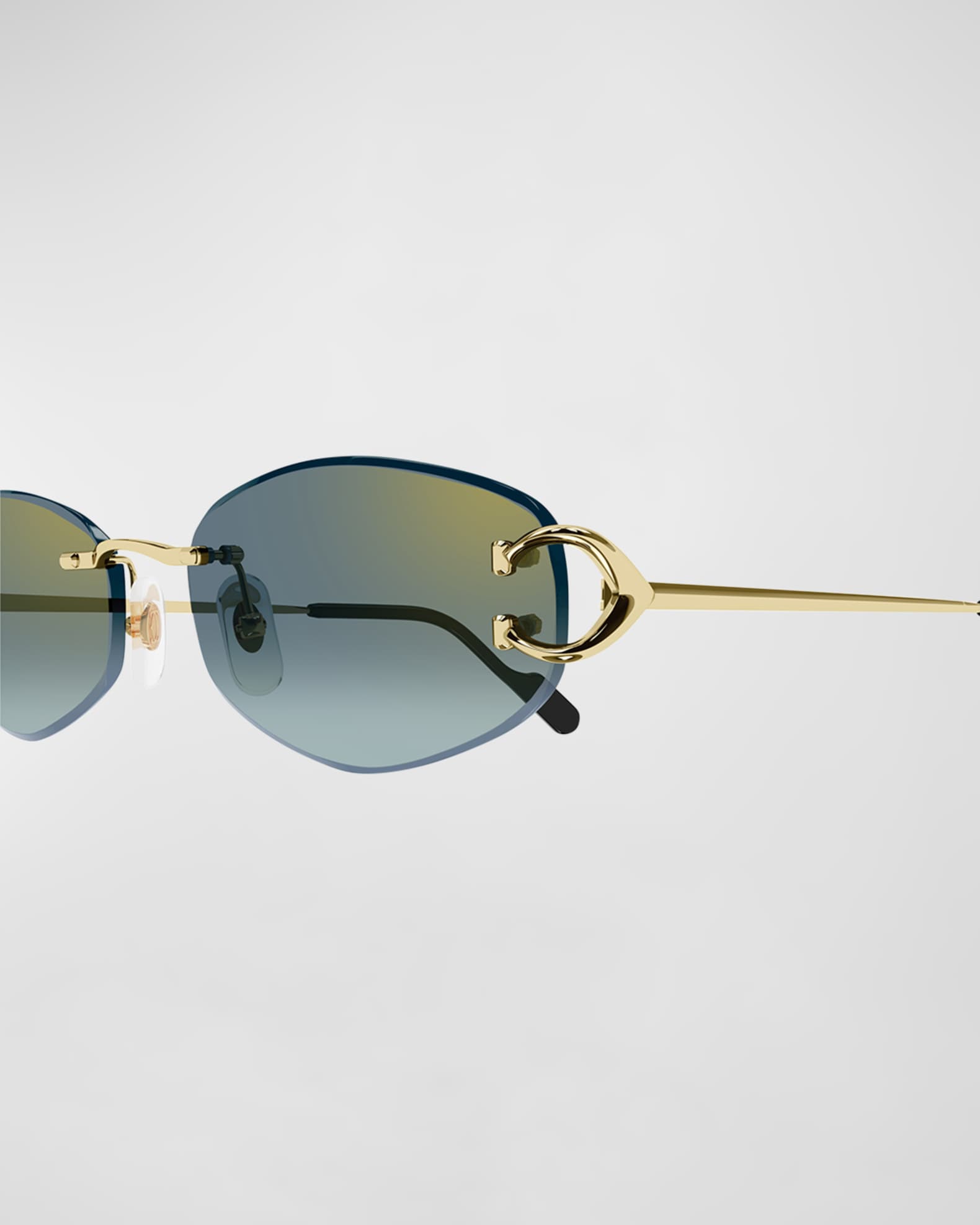 Cartier Gradient Metal Rectangle Sunglasses | Neiman Marcus