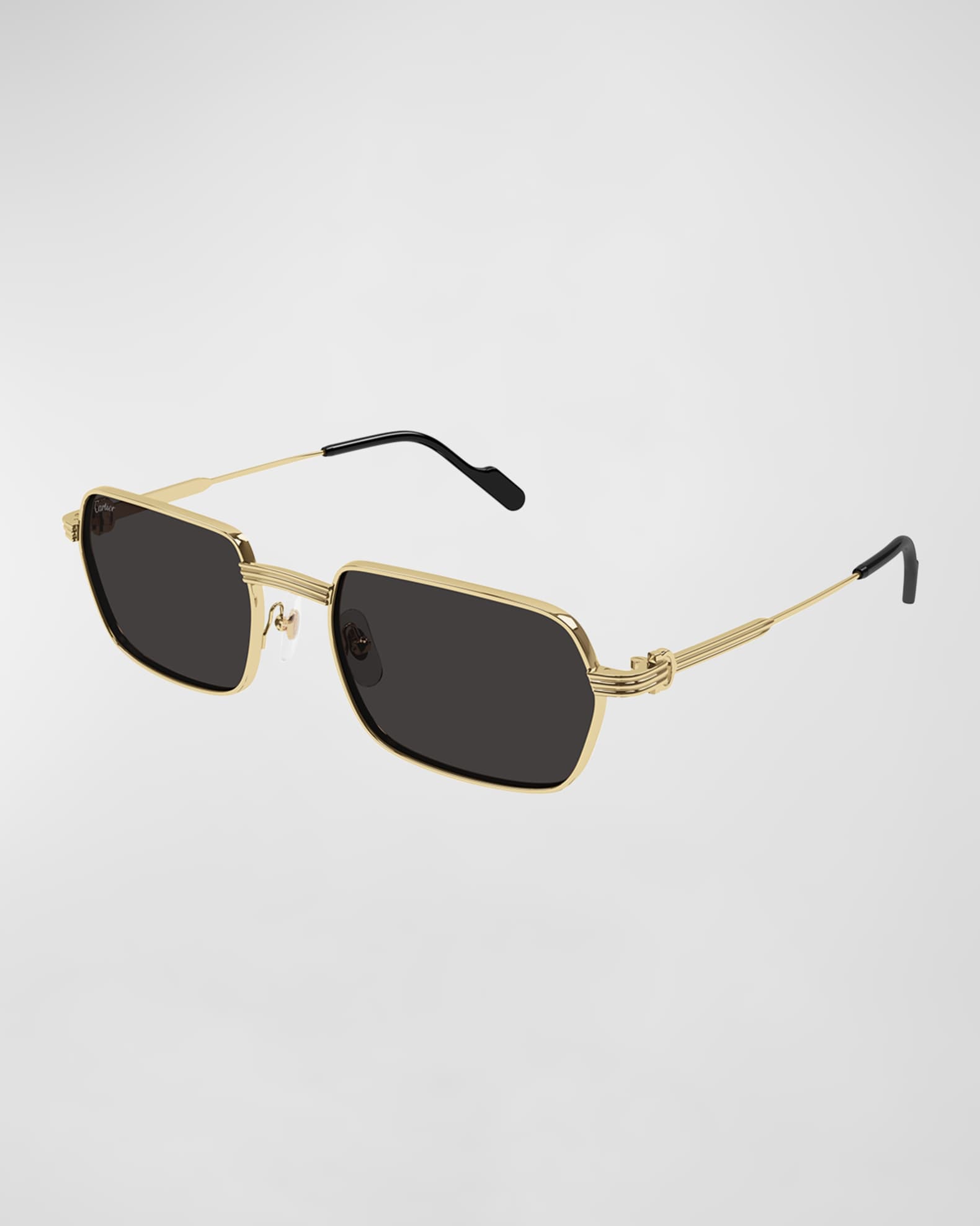 Cartier Men's Metal Rectangle Sunglasses | Neiman Marcus
