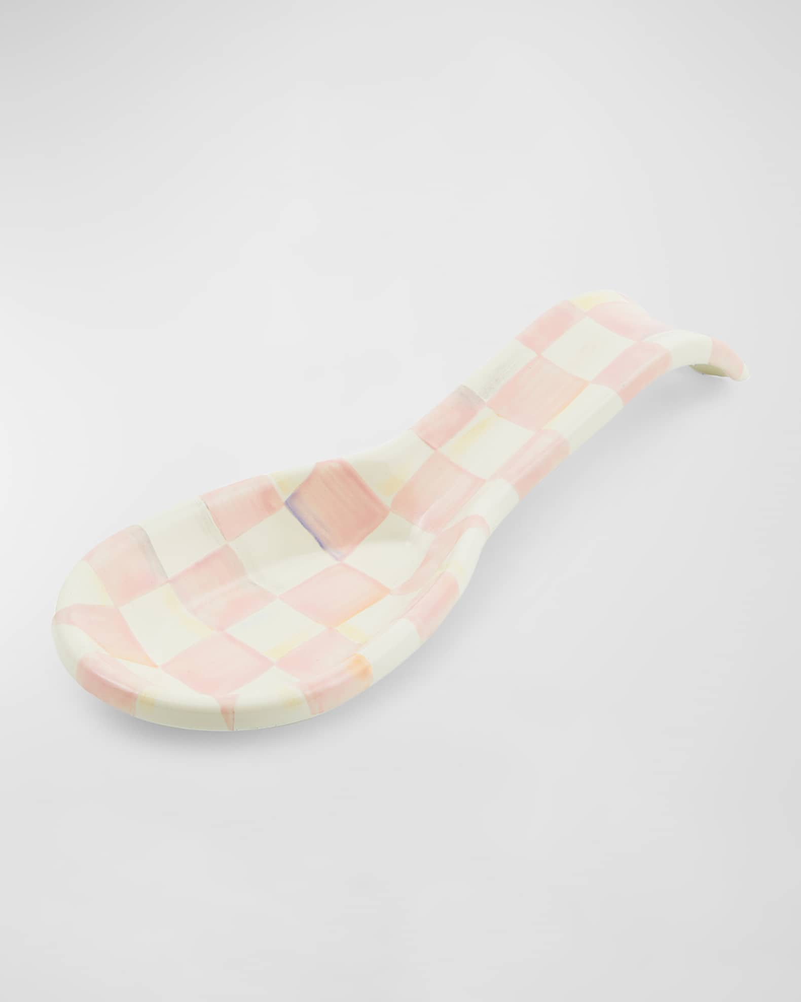 MacKenzie-Childs Rosy Check Enamel Spoon Rest | Neiman Marcus