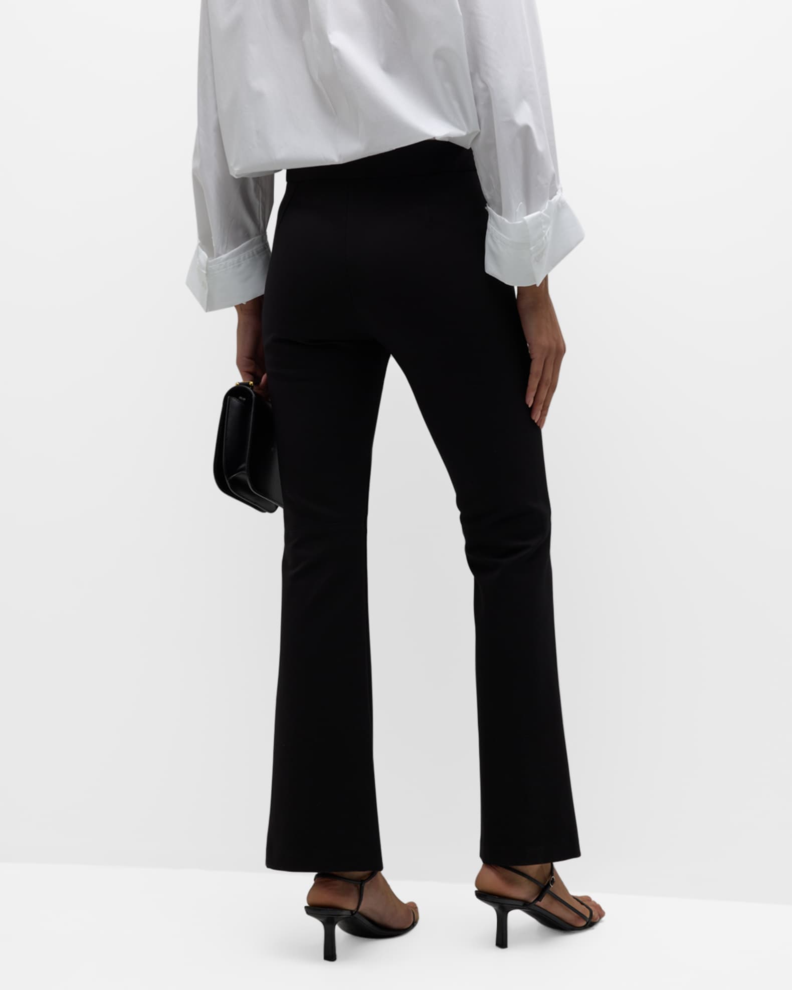 TWP Sexy Back Front-Slit Flare Pants | Neiman Marcus
