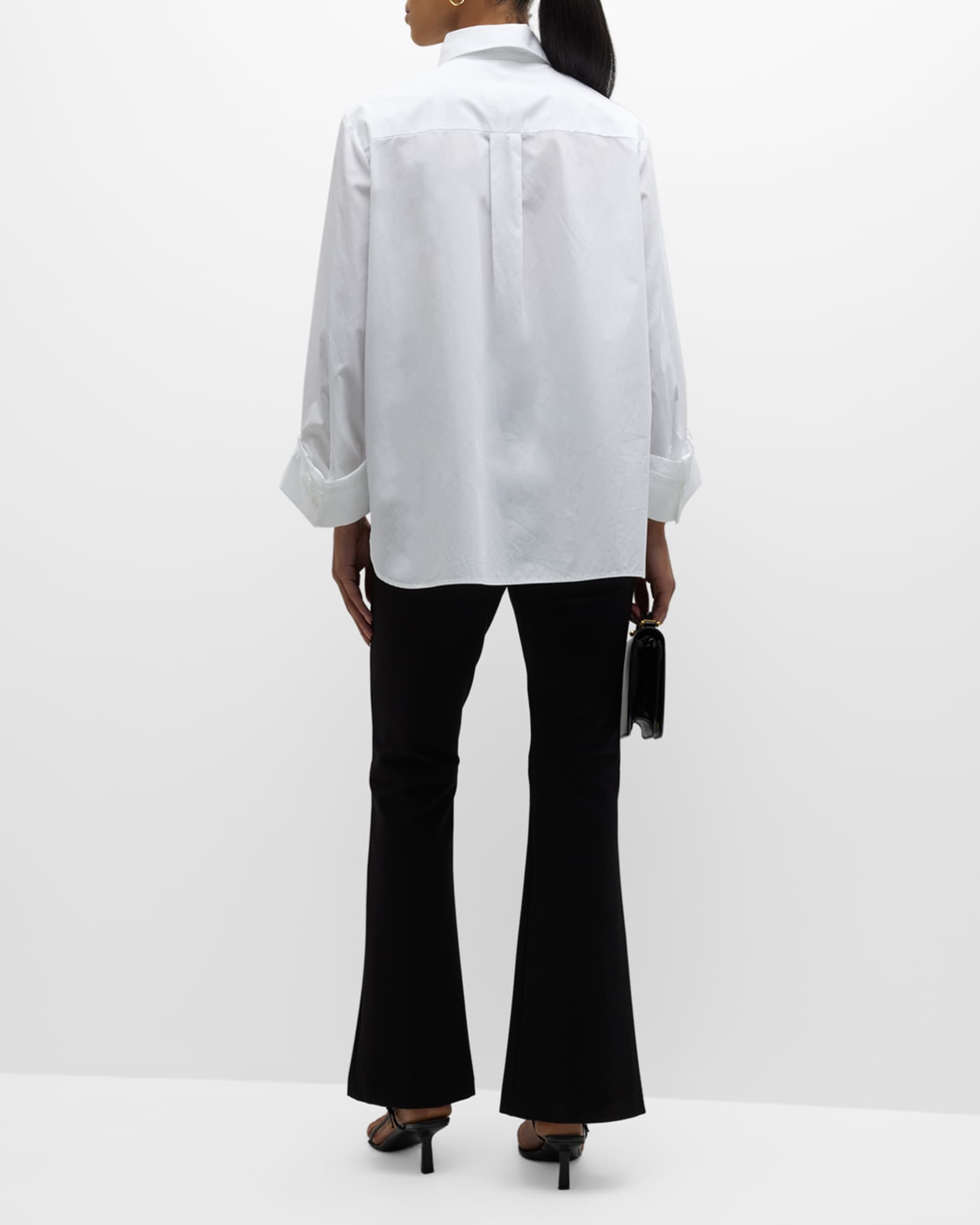 TWP Sexy Back Front-Slit Flare Pants | Neiman Marcus