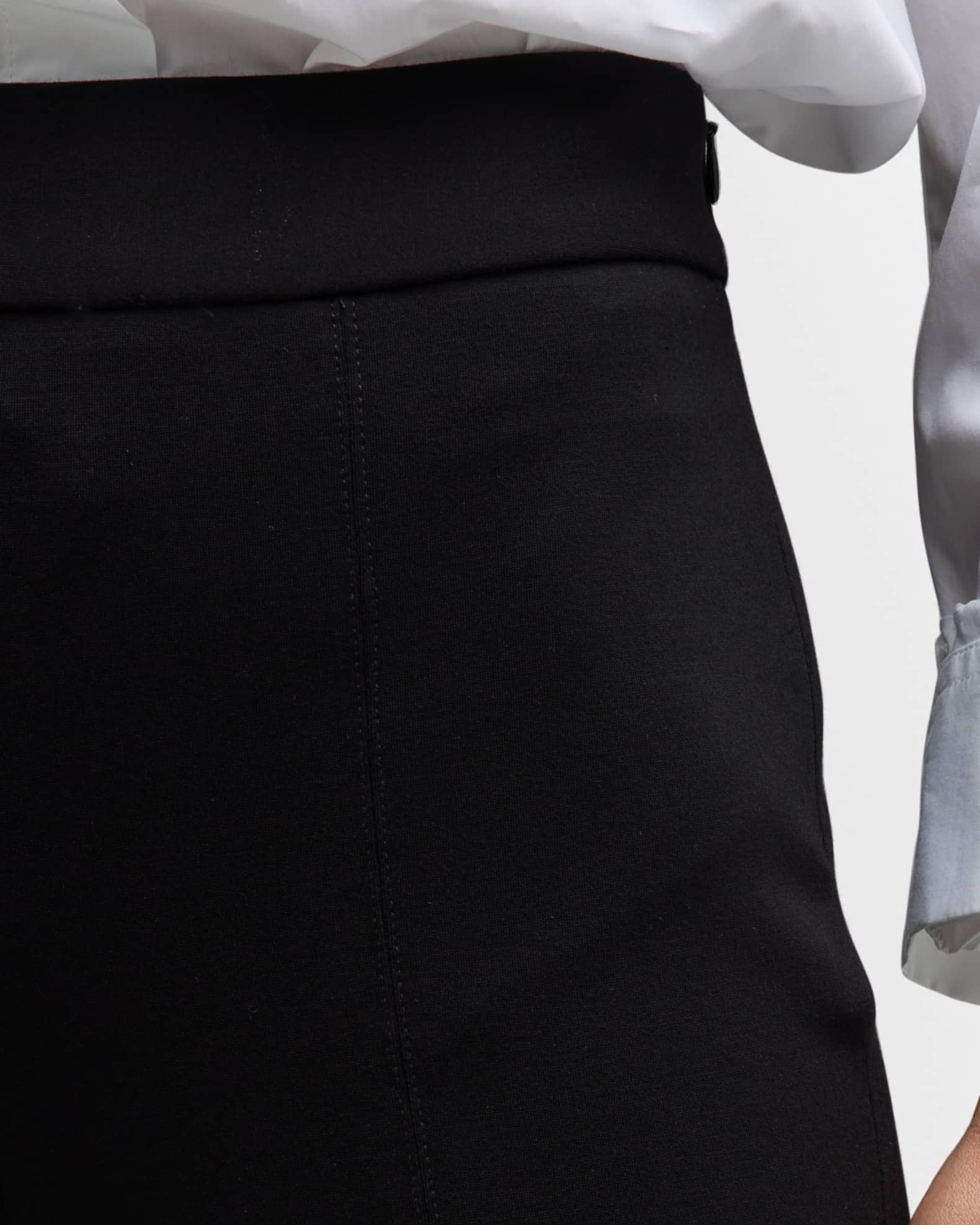 TWP Sexy Back Front-Slit Flare Pants | Neiman Marcus