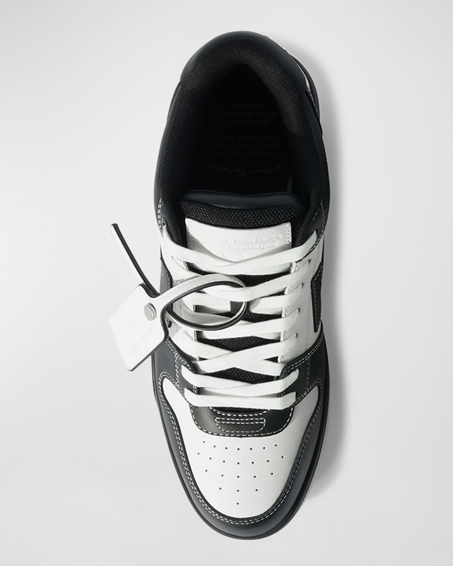 Off-White Men's Out Of Office Logic Bicolor Leather Low-Top Sneakers ...