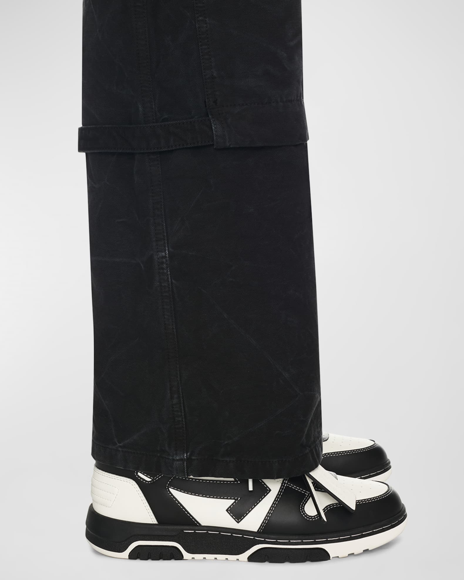 Off-White Men's Out Of Office Logic Bicolor Leather Low-Top Sneakers ...