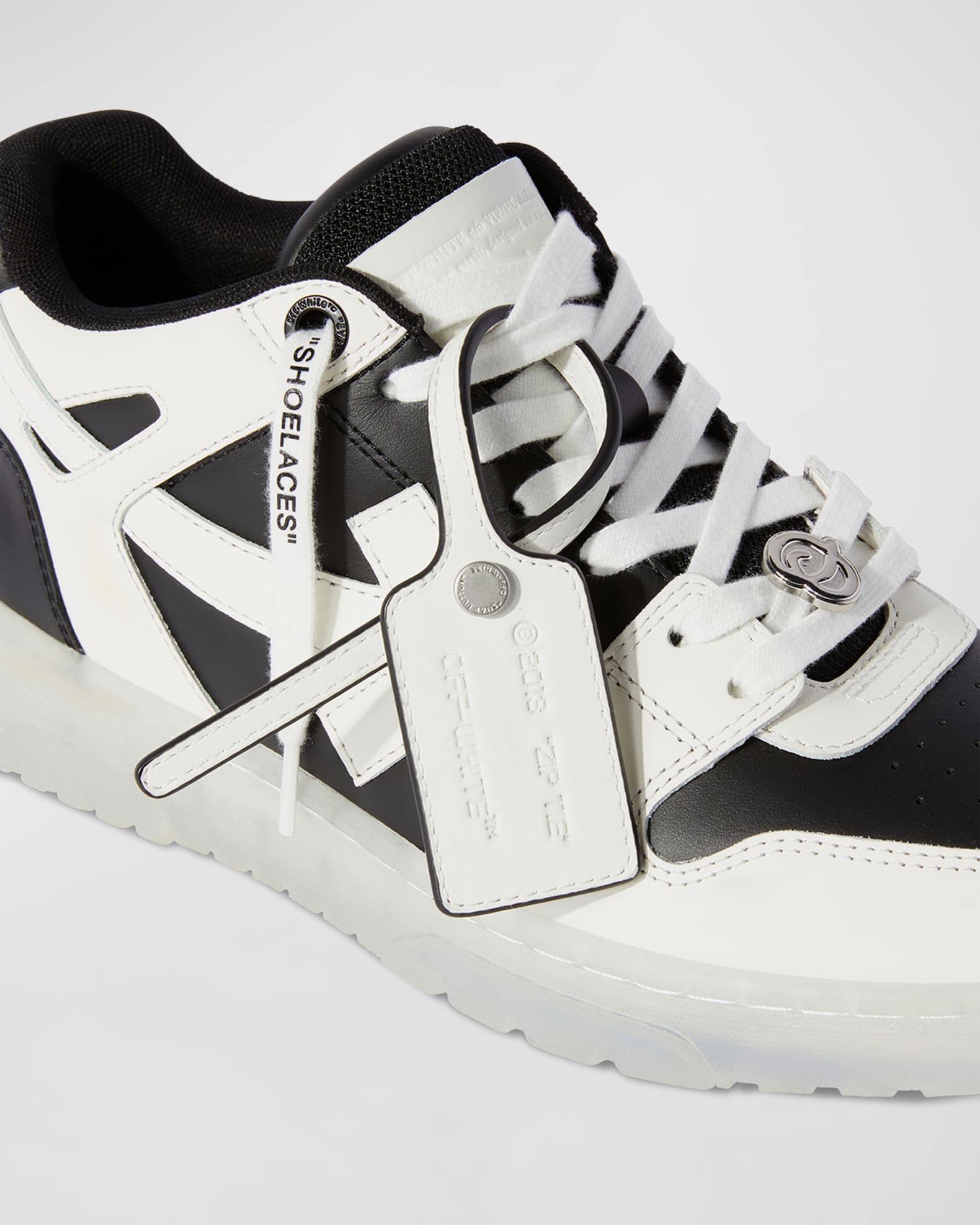 Off-White Men's Out Of Office Logic Leather Low-Top Sneakers | Neiman ...