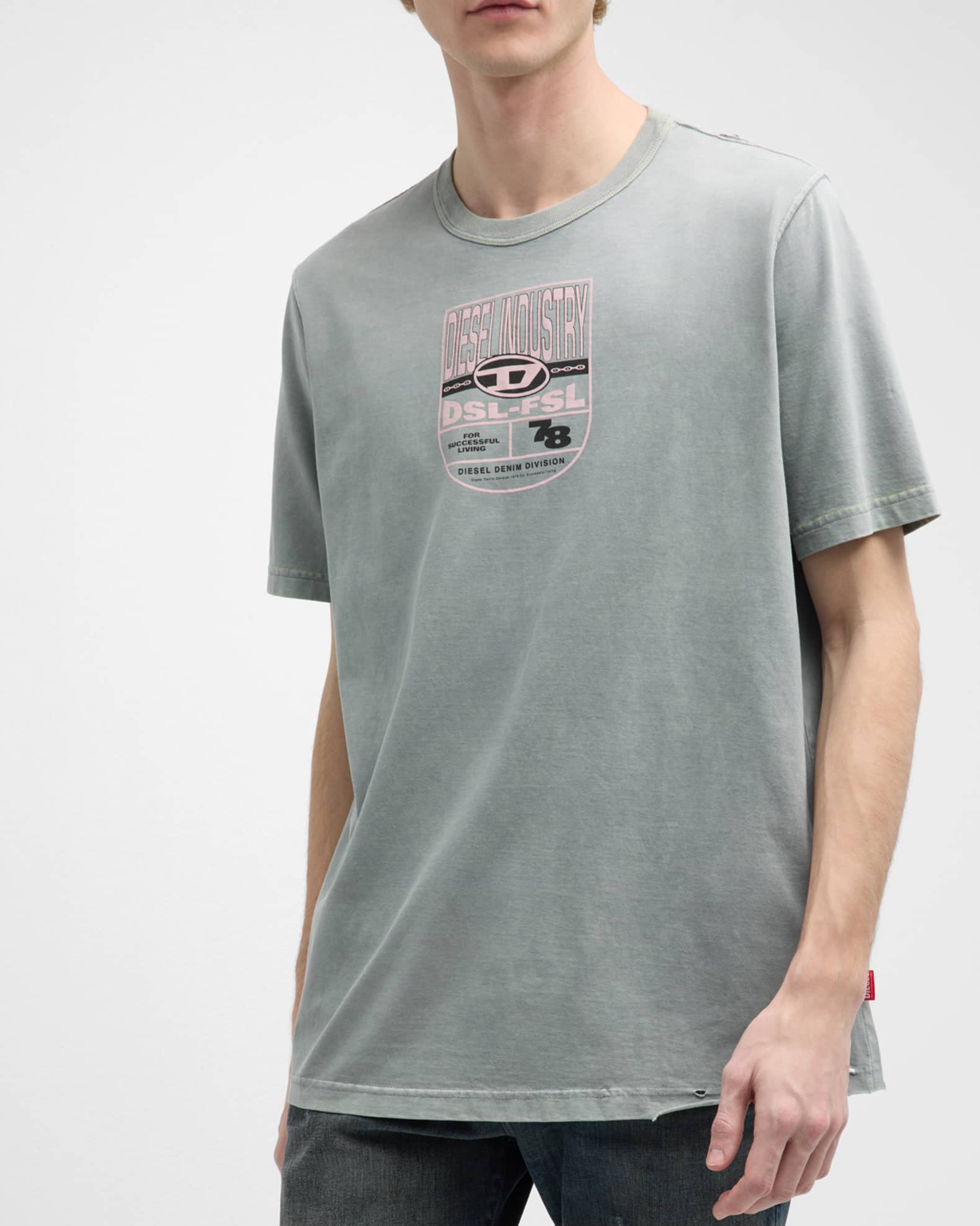 Diesel Men's T-Just-N17 Jersey Crest Logo T-Shirt | Neiman Marcus