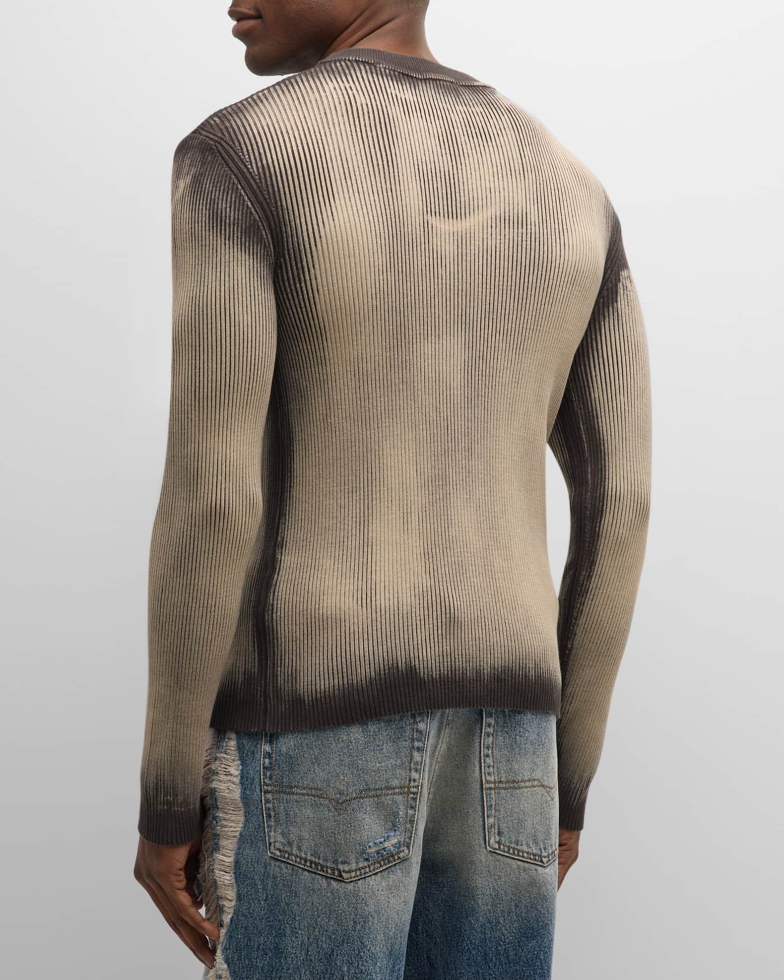 Diesel Men's K-Darin Ribbed Sweater with Distressed Effect | Neiman Marcus