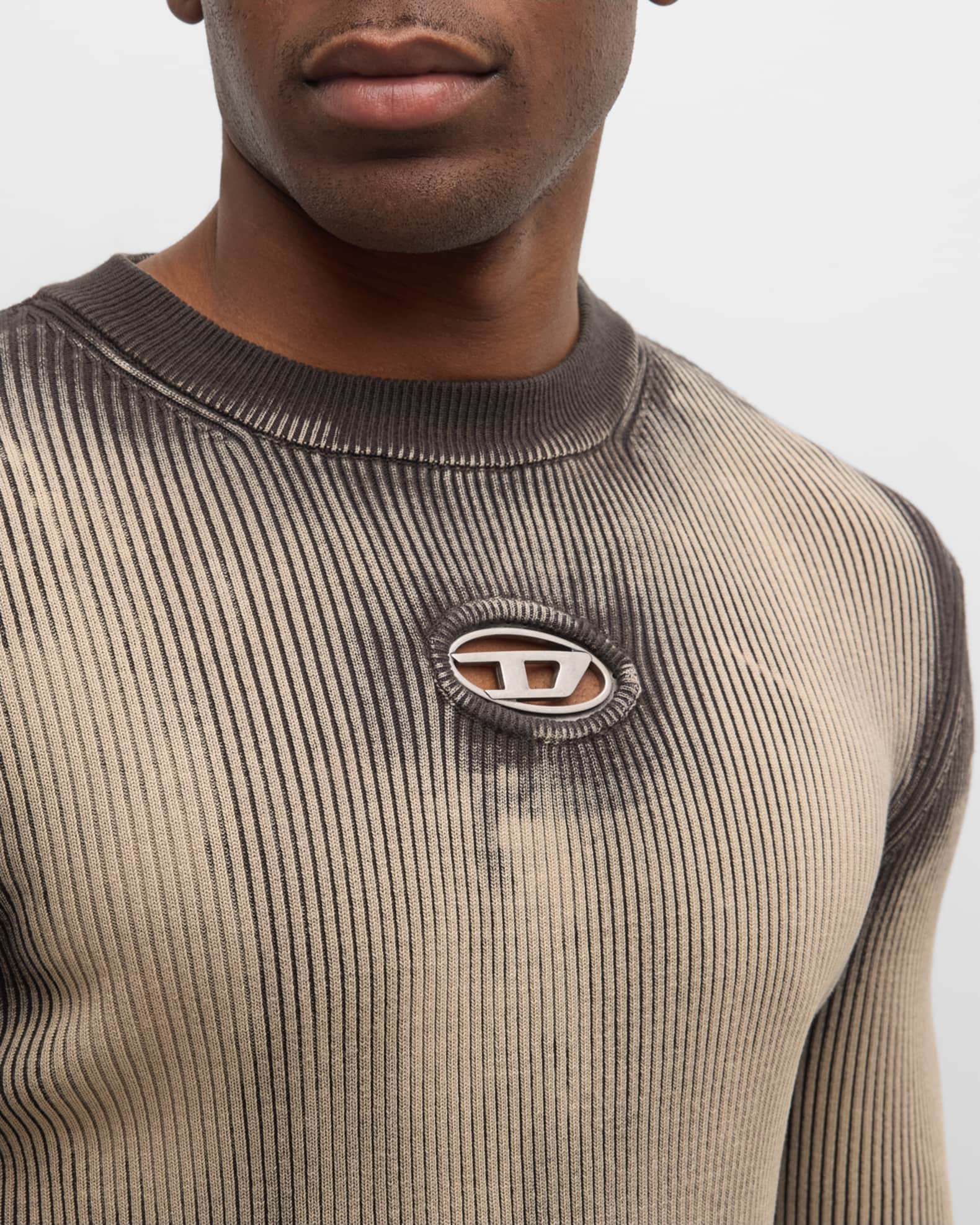 Diesel Men's K-Darin Ribbed Sweater with Distressed Effect | Neiman Marcus