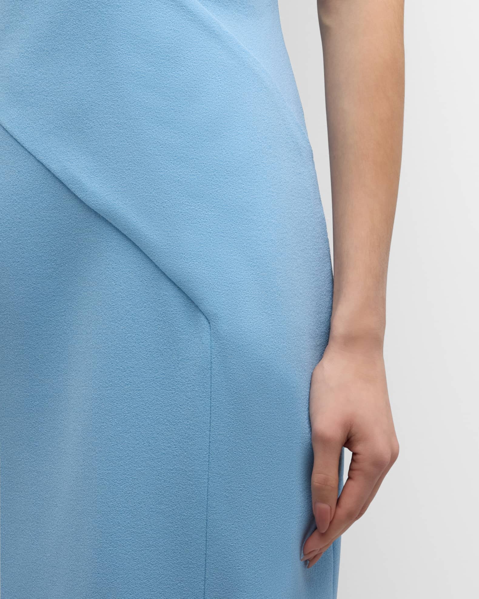 E.Stott Mila Sleeveless Crossover Wool Midi Dress | Neiman Marcus