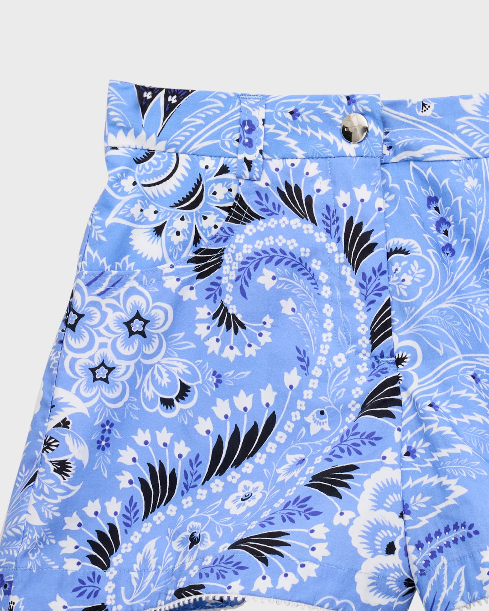 Girl's Paisley-Print Shorts | Neiman Marcus