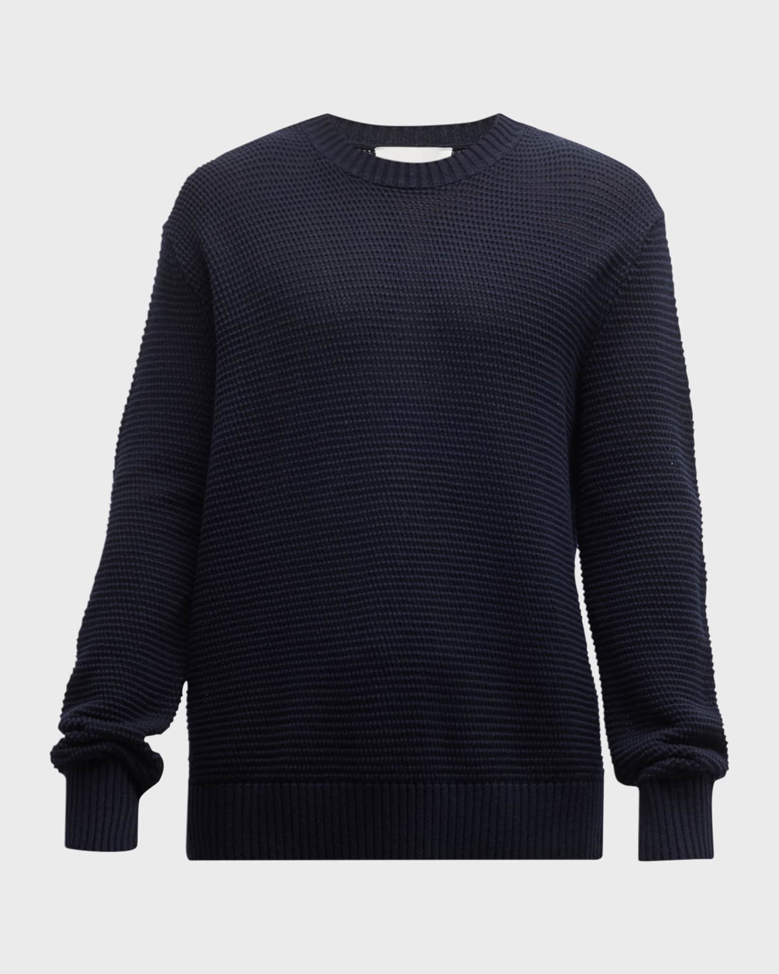 FRAME Men's Textured Wool-Blend Sweater | Neiman Marcus