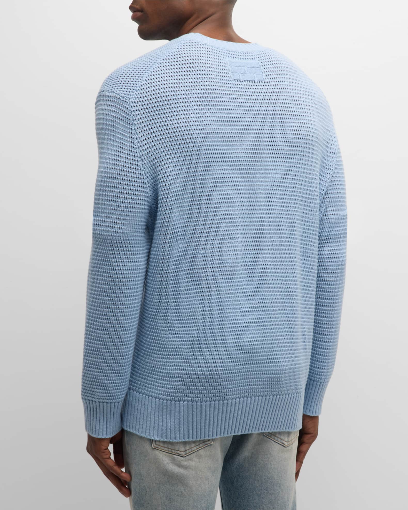 FRAME Men's Textured Wool-Blend Sweater | Neiman Marcus