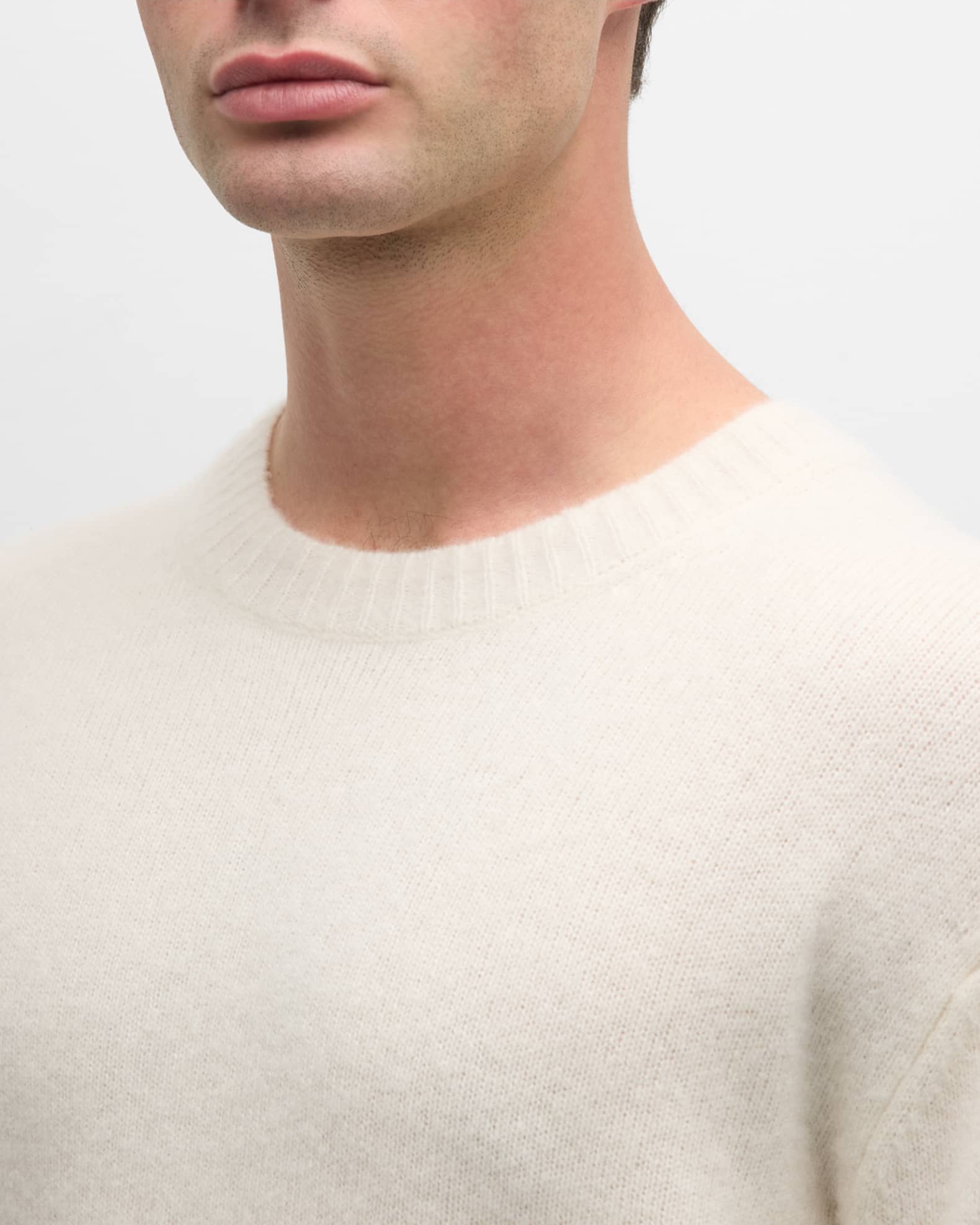 FRAME Men's Cashmere-Silk Crew Sweater | Neiman Marcus