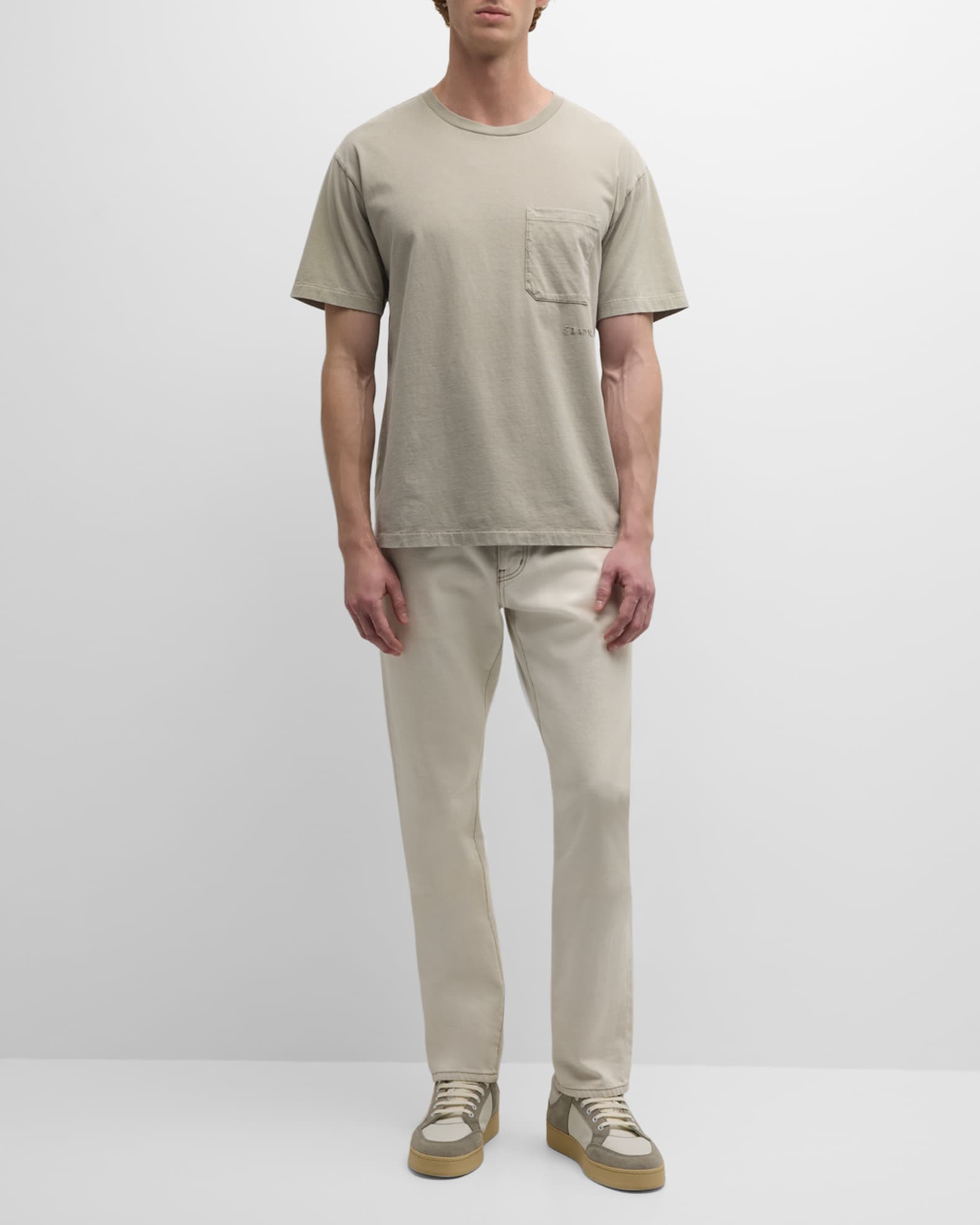 FRAME Men's Relaxed Vintage Washed Tee | Neiman Marcus