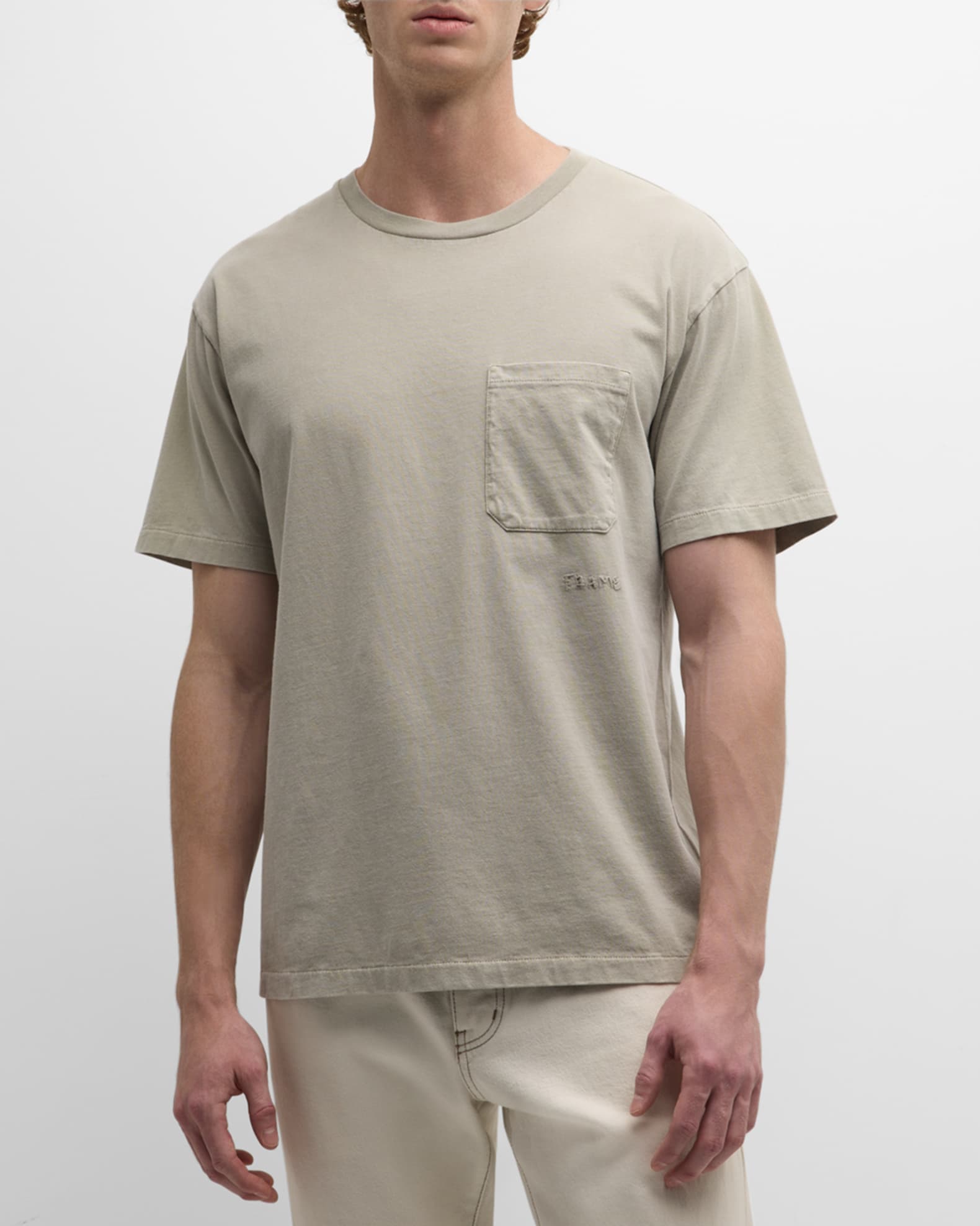 FRAME Men's Relaxed Vintage Washed Tee | Neiman Marcus