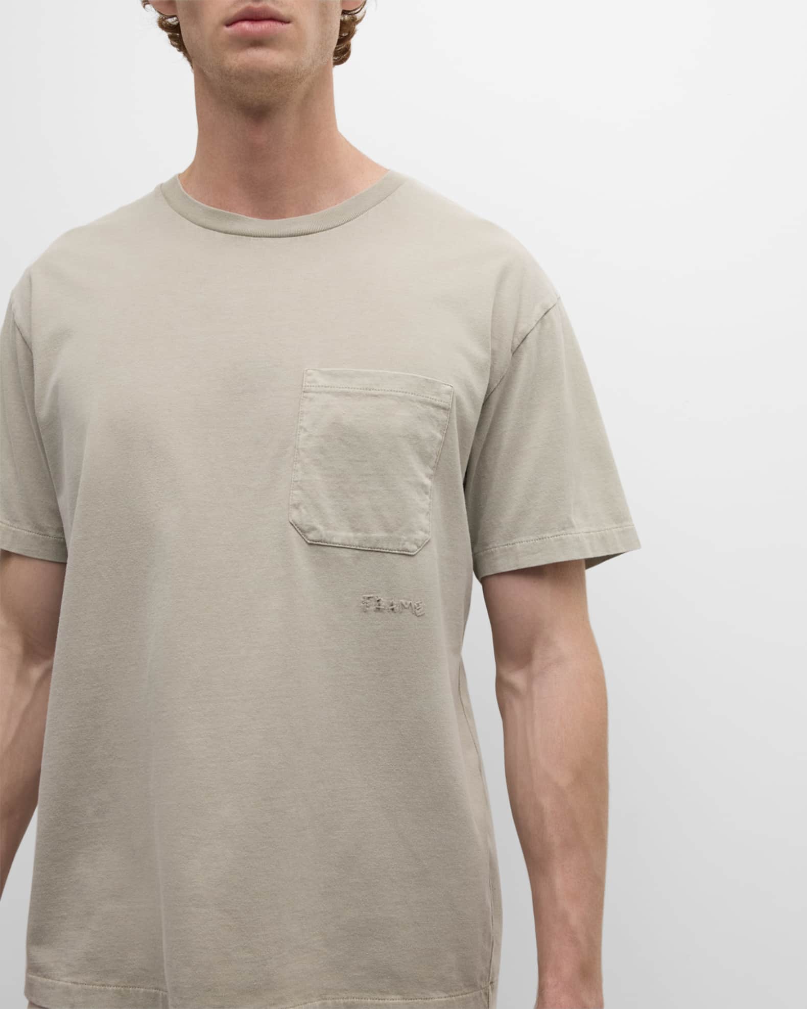 FRAME Men's Relaxed Vintage Washed Tee | Neiman Marcus