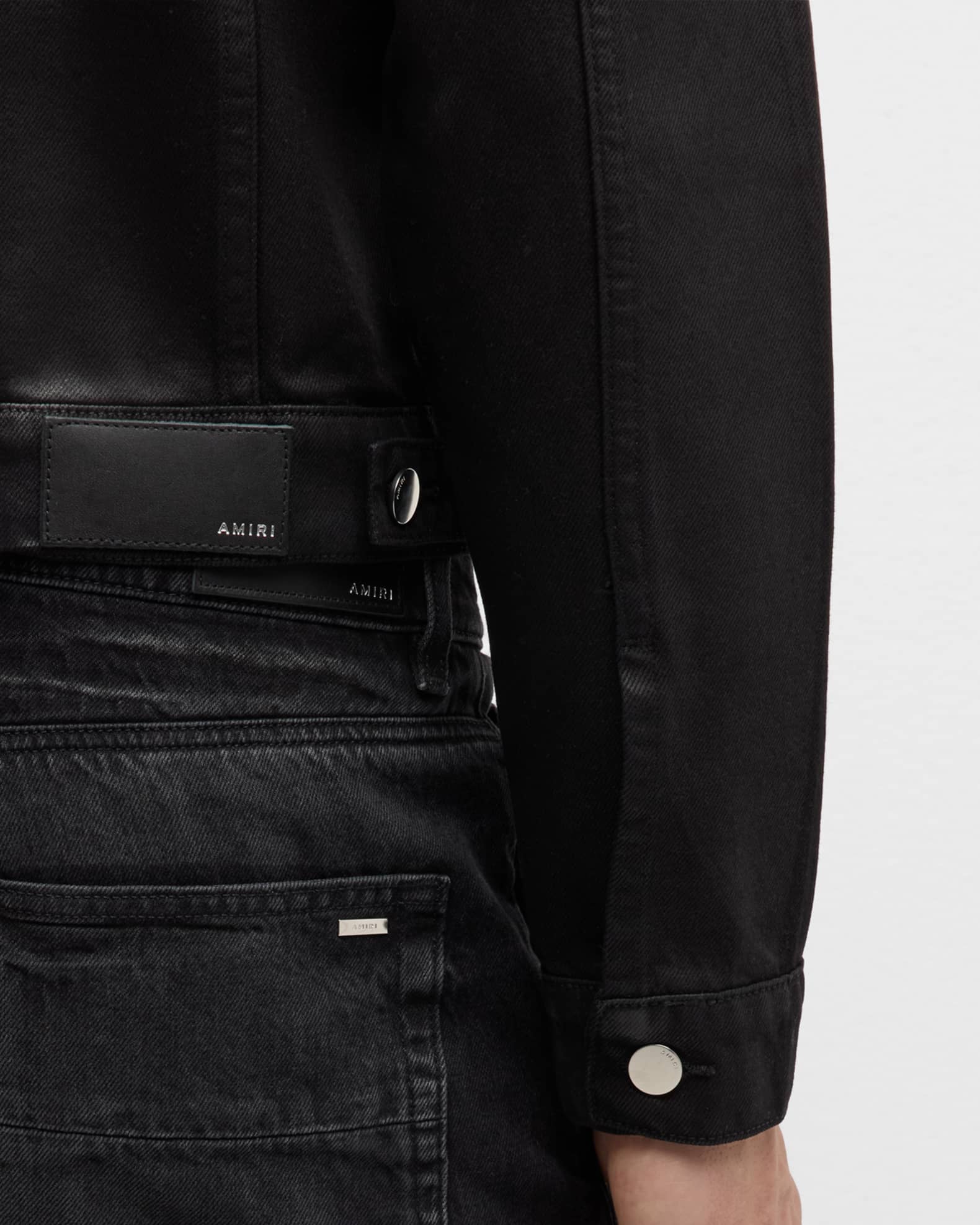 Amiri Men's MA Waxed Denim Trucker Jacket | Neiman Marcus