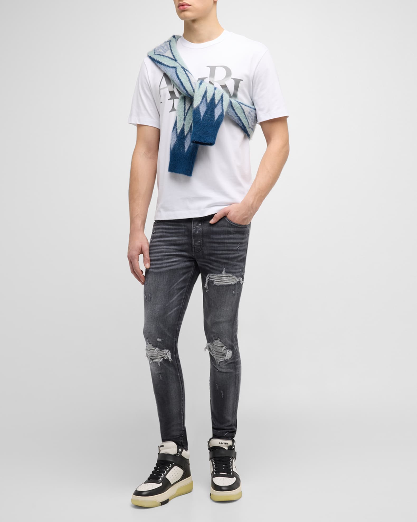 Amiri Men's MX1 Crystal Skinny Jeans | Neiman Marcus