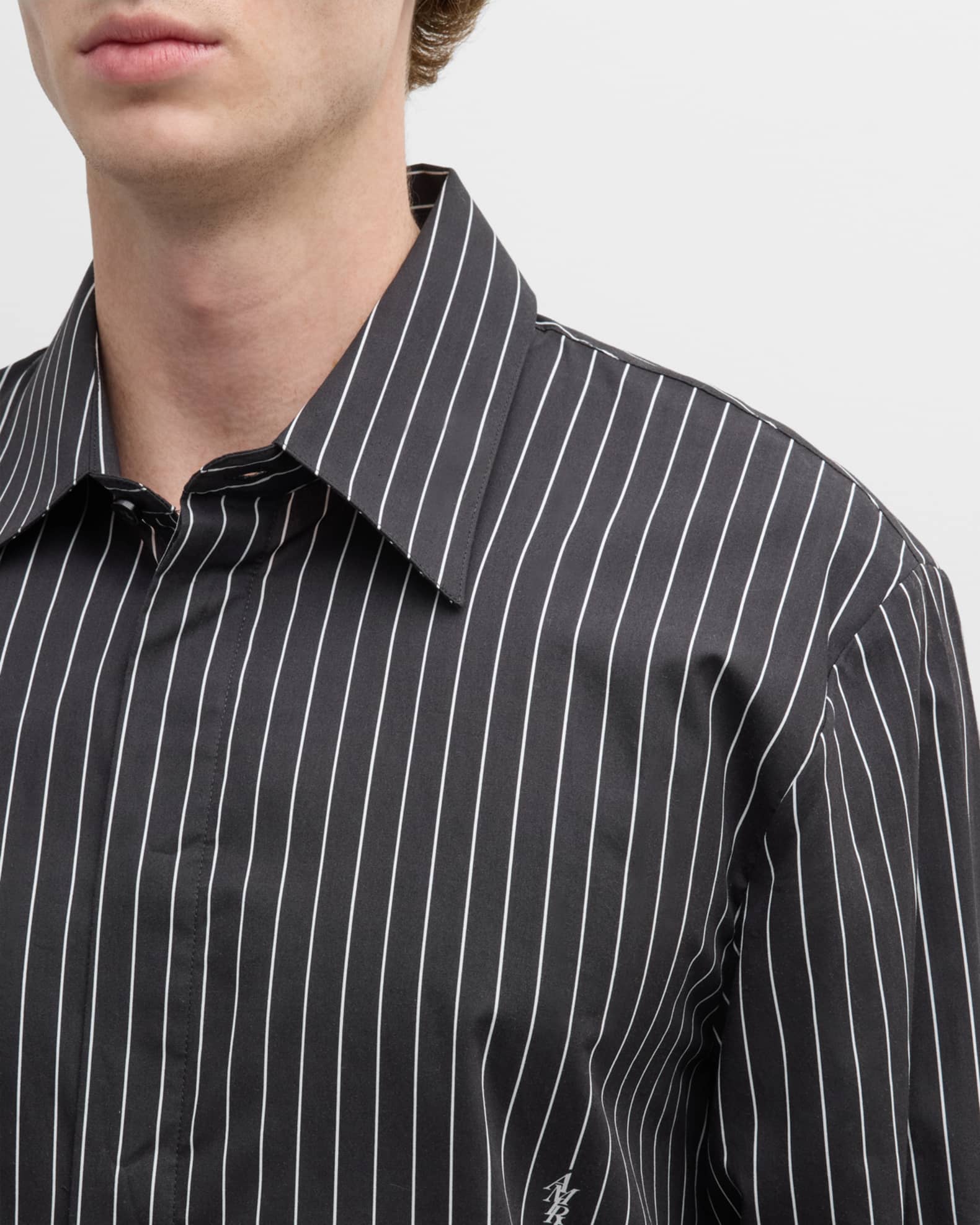 Amiri Men's Pinstripe Button-Down Shirt | Neiman Marcus