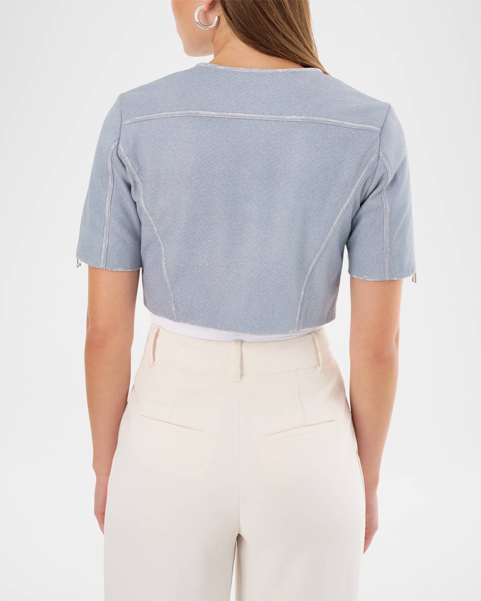 LaMarque Kirsi Short-Sleeve Leather Jacket | Neiman Marcus