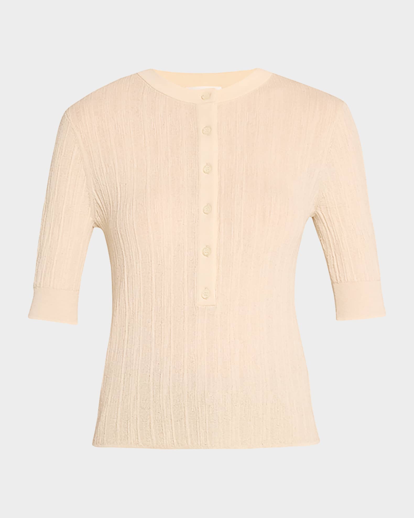Fisher Pleated Button-Front Top | Neiman Marcus