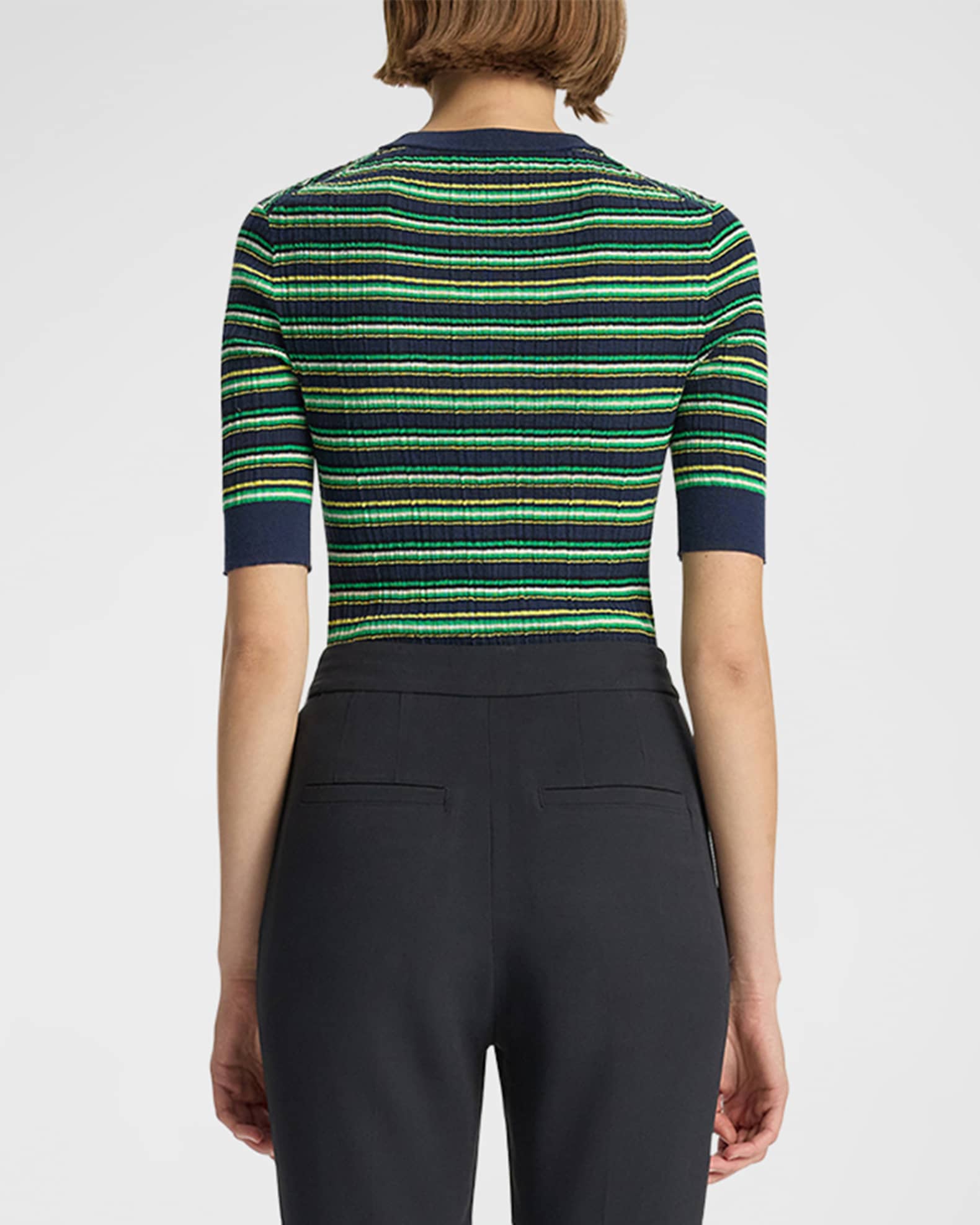 A.L.C. Fisher Pleated Button-Front Top | Neiman Marcus