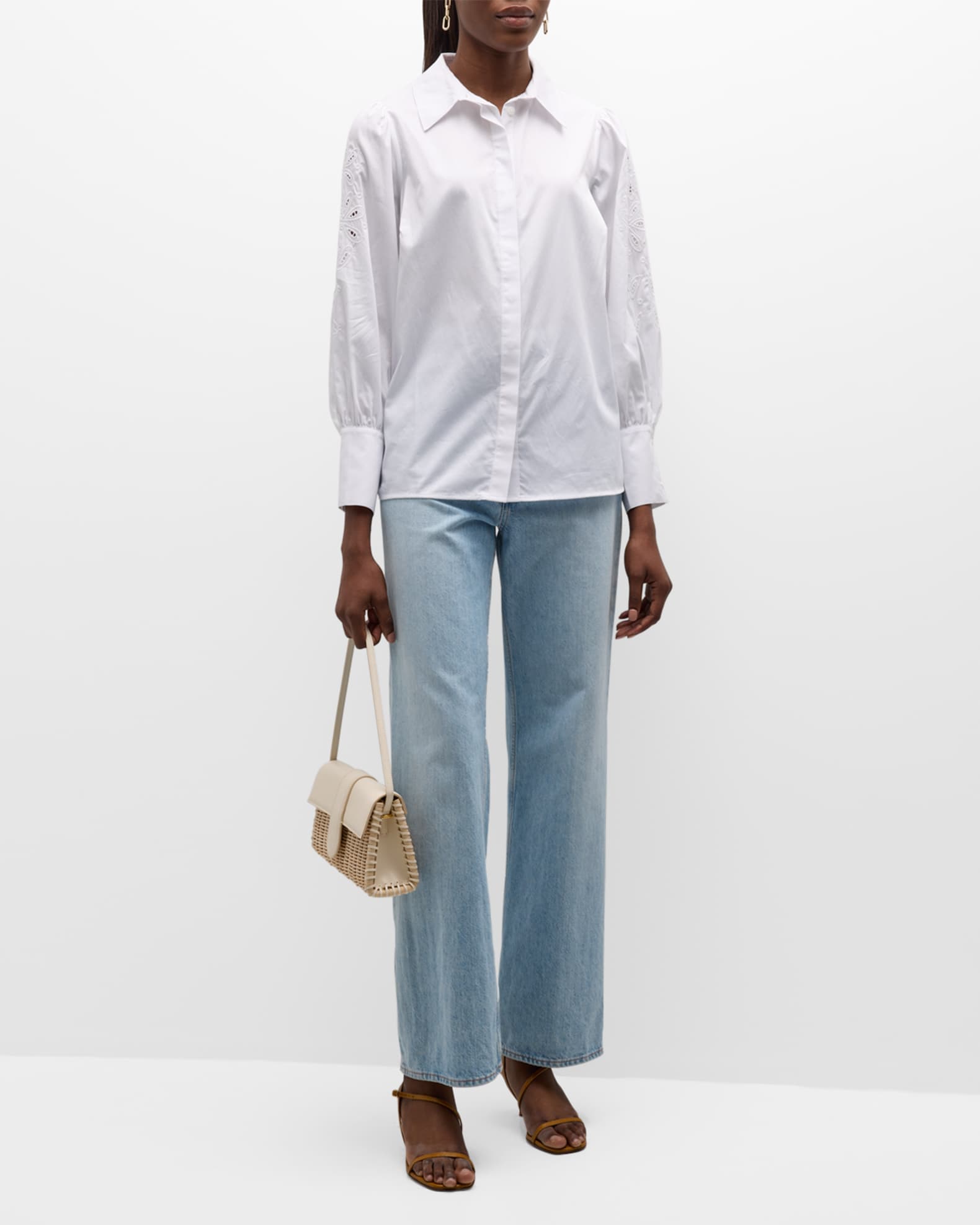 Harshman Devlin Eyelet Embroidered Cotton Shirt Neiman Marcus