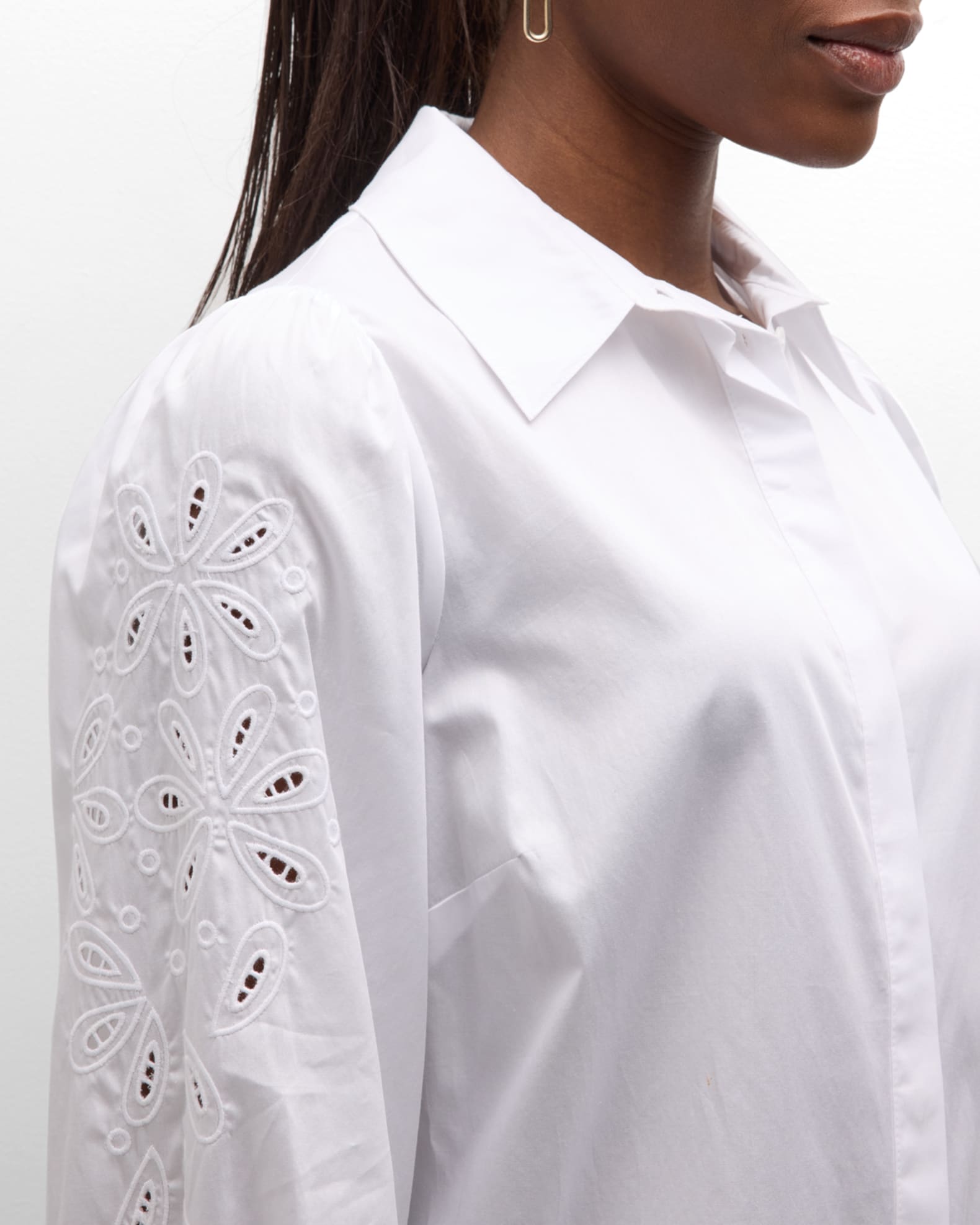 Harshman Devlin Eyelet Embroidered Cotton Shirt Neiman Marcus