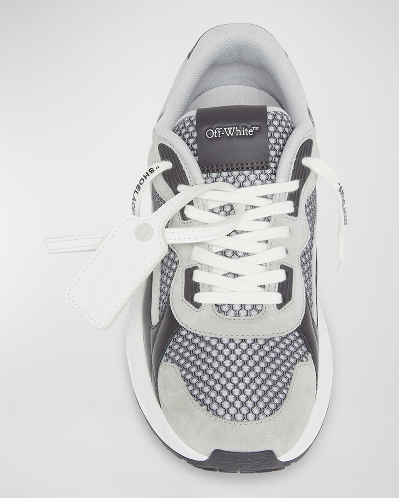 Off-White Men's Kick Off Mesh and Leather Runner Sneakers | Neiman Marcus