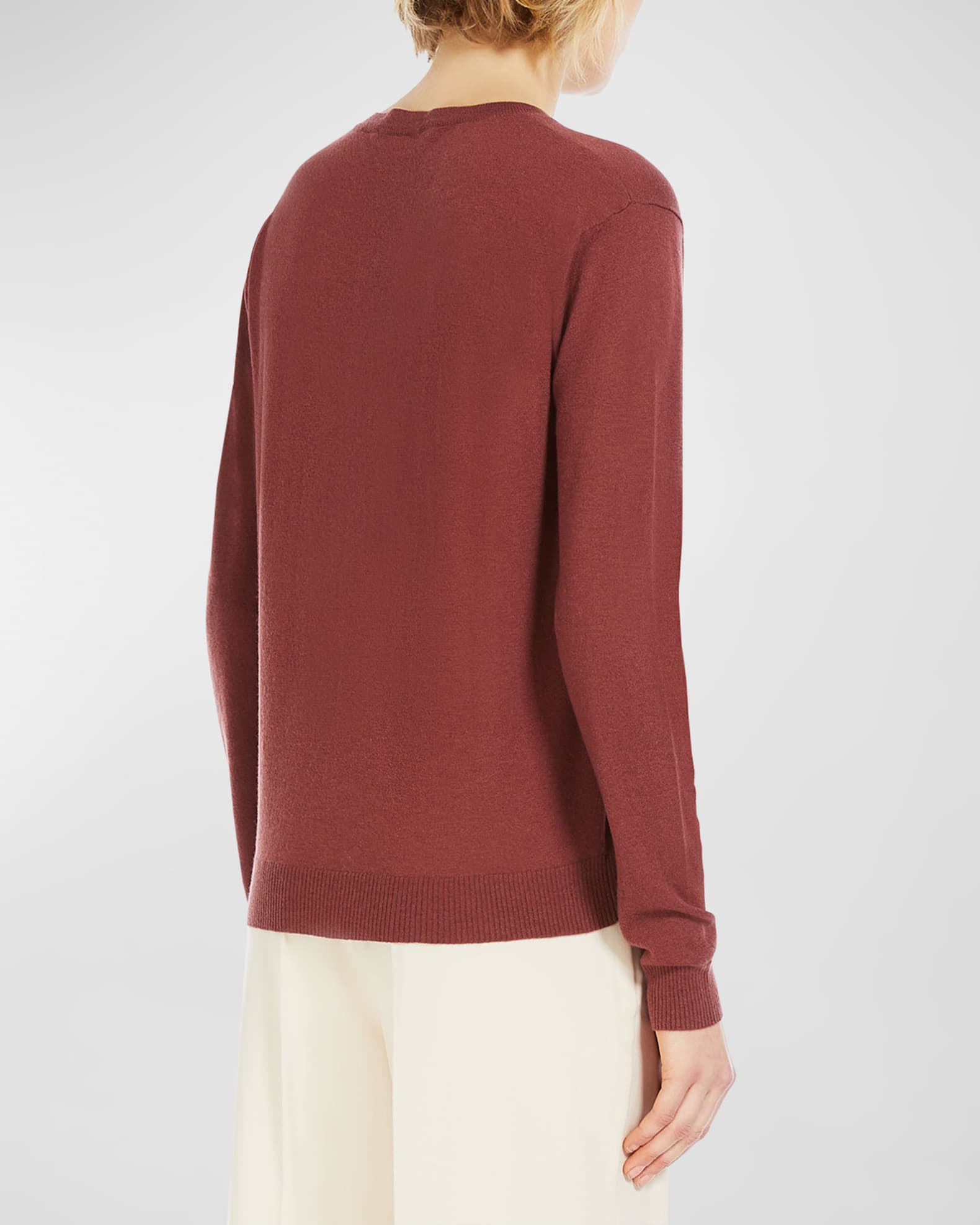 Weekend Max Mara Crewneck Wool-Cashmere Sweater | Neiman Marcus