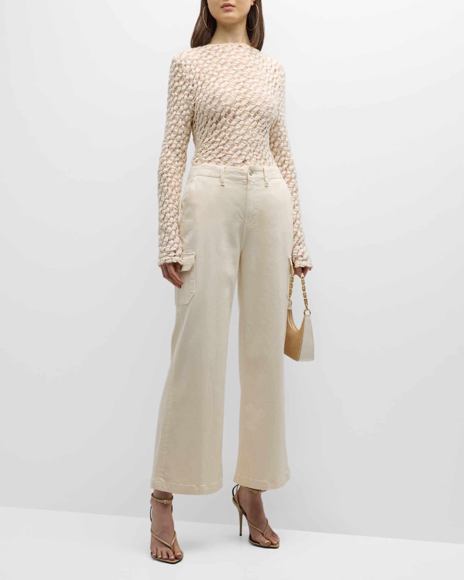 Rohe Lace High-Neck Top | Neiman Marcus