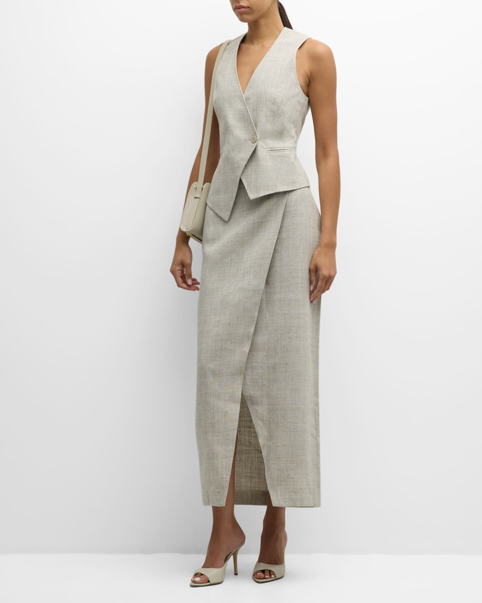 Rohe Tailored Overlap Vest | Neiman Marcus