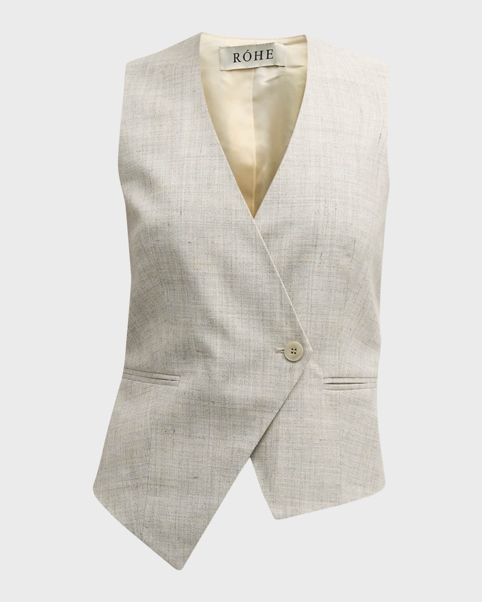 Rohe Tailored Overlap Vest | Neiman Marcus