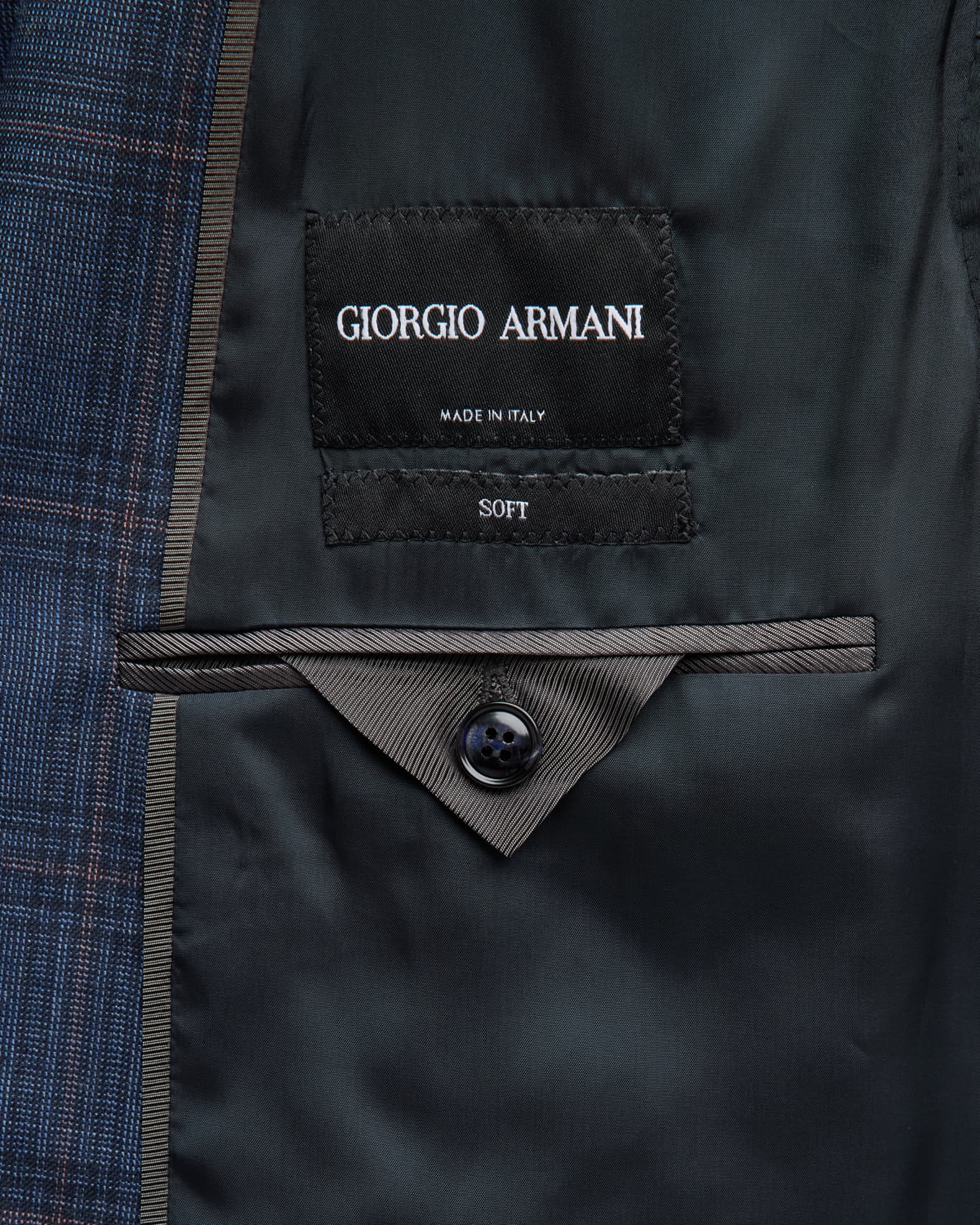 Giorgio Armani Men's Windowpane Plaid Sport Coat | Neiman Marcus