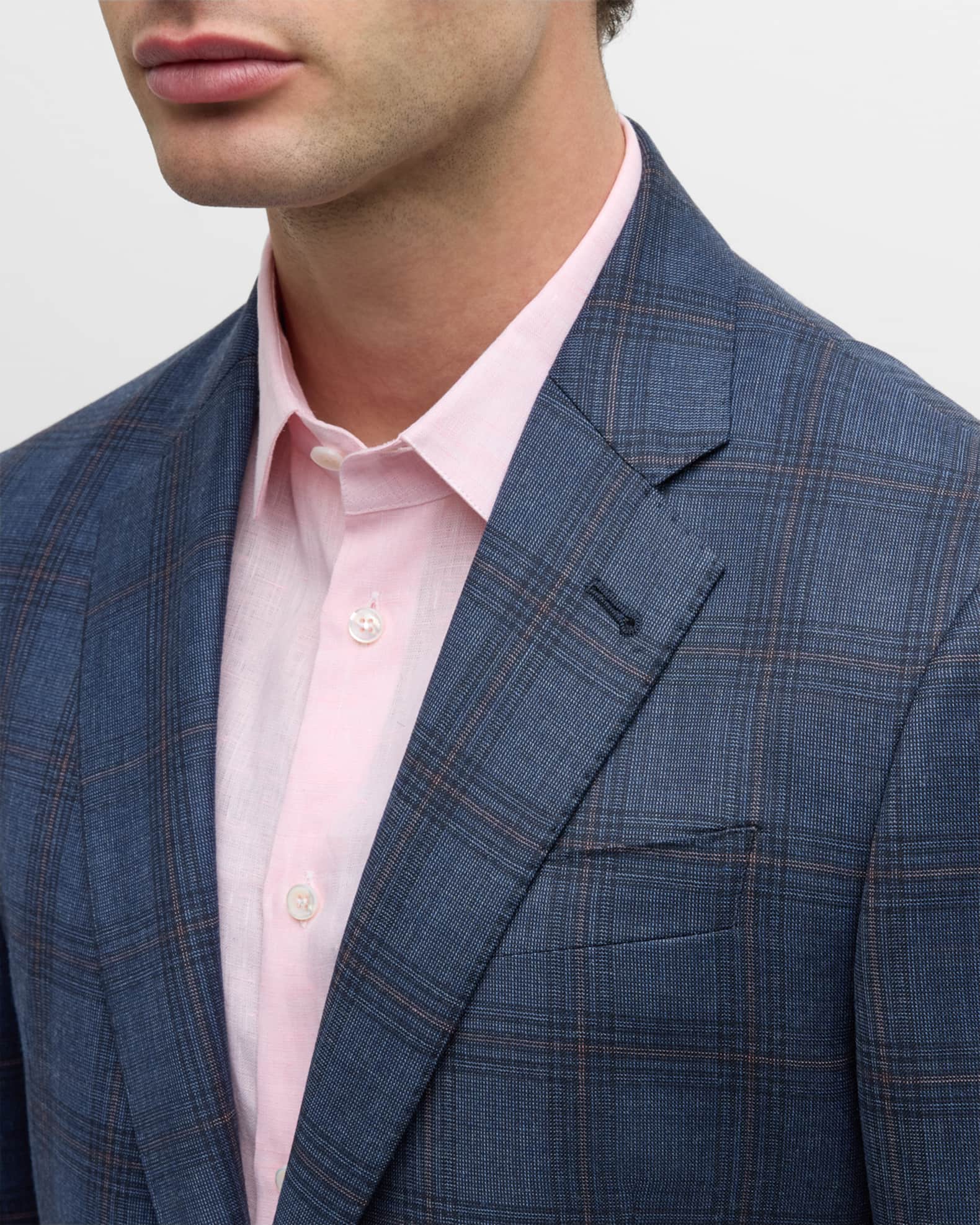 Giorgio Armani Men's Windowpane Plaid Sport Coat | Neiman Marcus