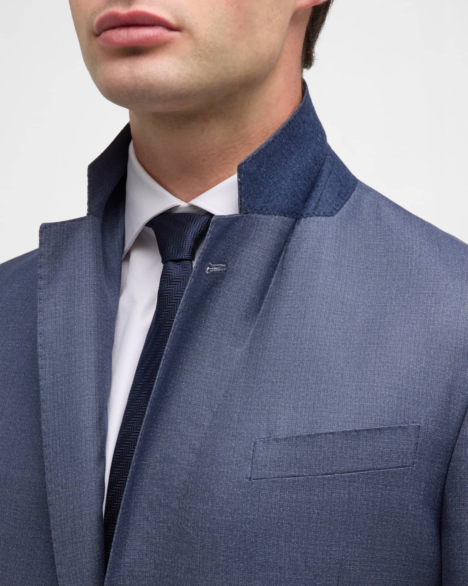 Giorgio Armani Men's Textured Wool-Silk Solid Classic Fit Suit | Neiman ...