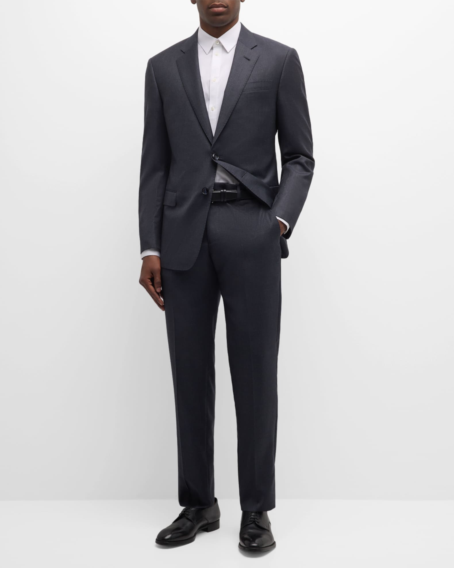 Giorgio Armani Men's Micro-Pattern Wool Suit | Neiman Marcus