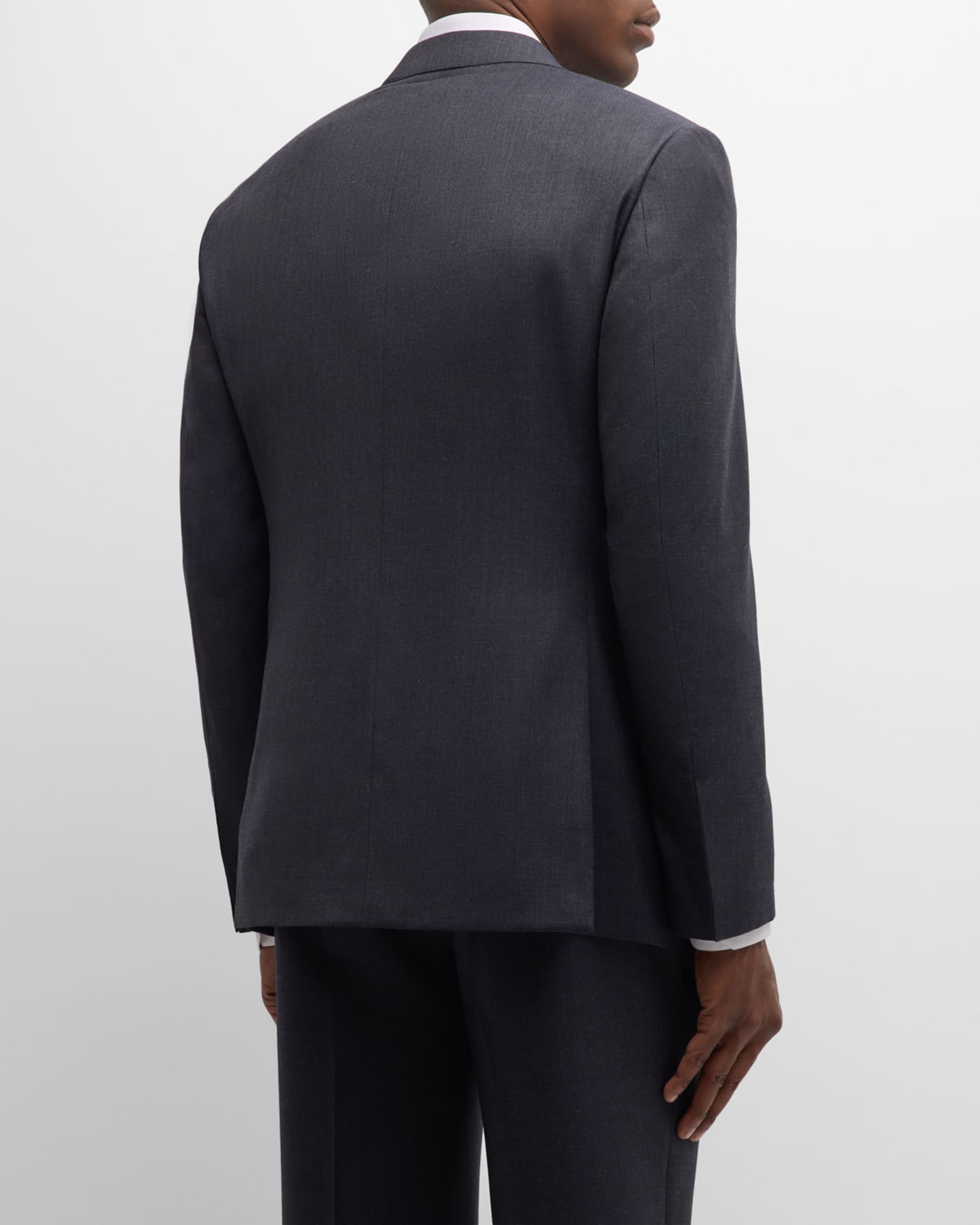 Giorgio Armani Men's Micro-Pattern Wool Suit | Neiman Marcus