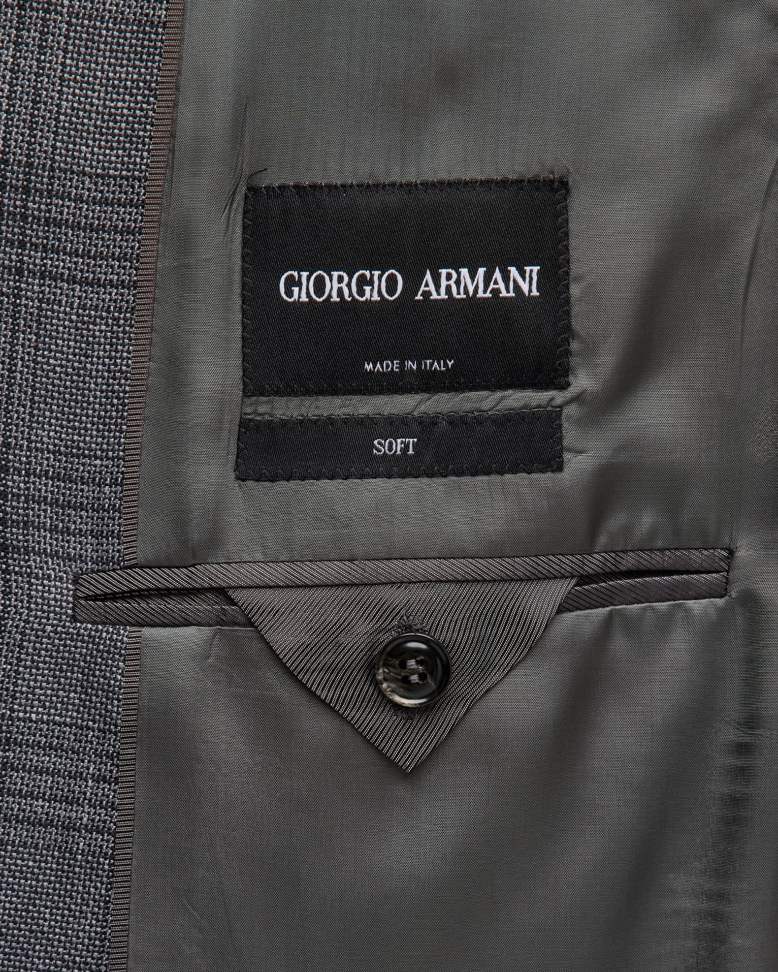 Giorgio Armani Men's Plaid Windowpane Blazer | Neiman Marcus