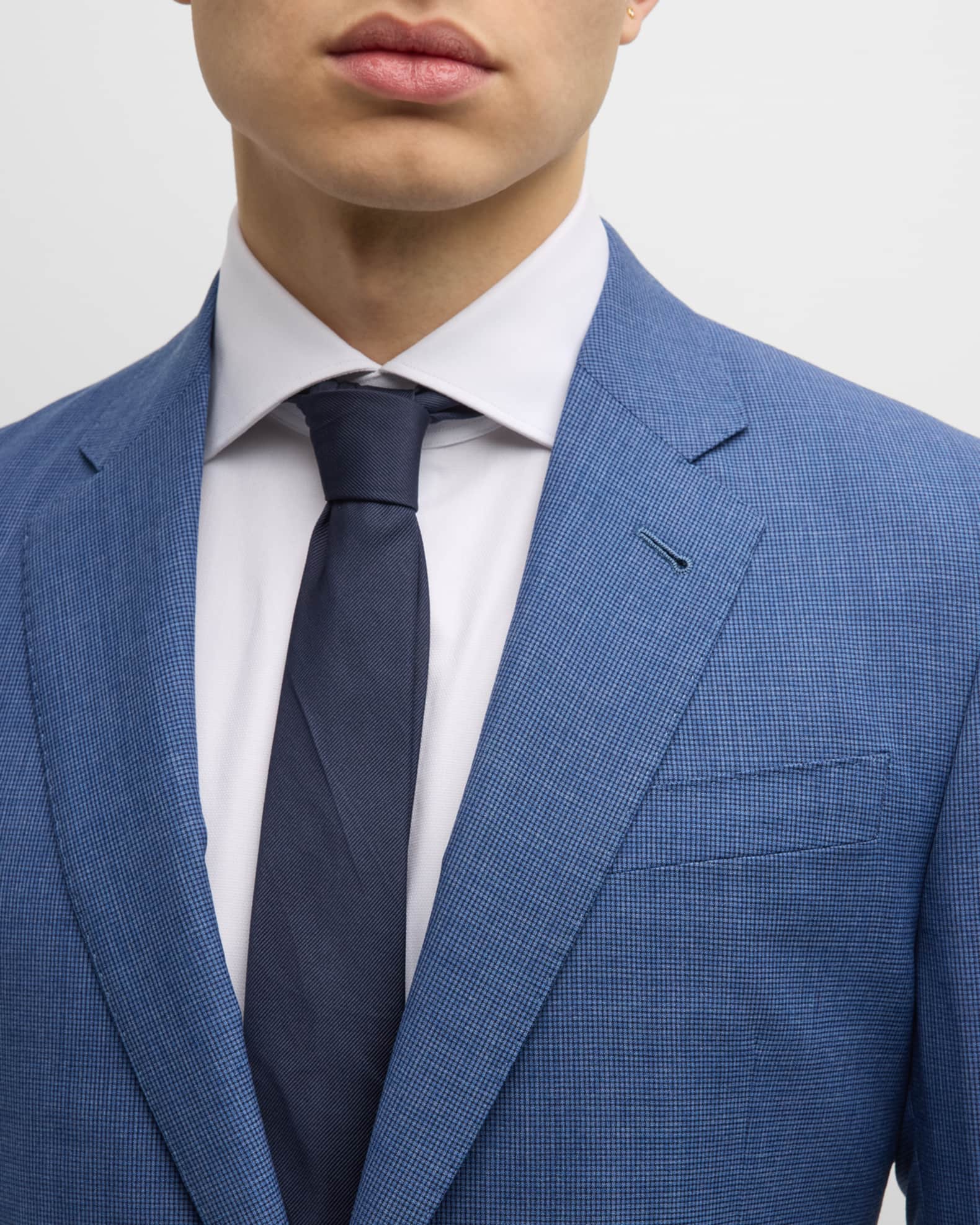 Giorgio Armani Men's Micro-Pattern Wool Suit | Neiman Marcus