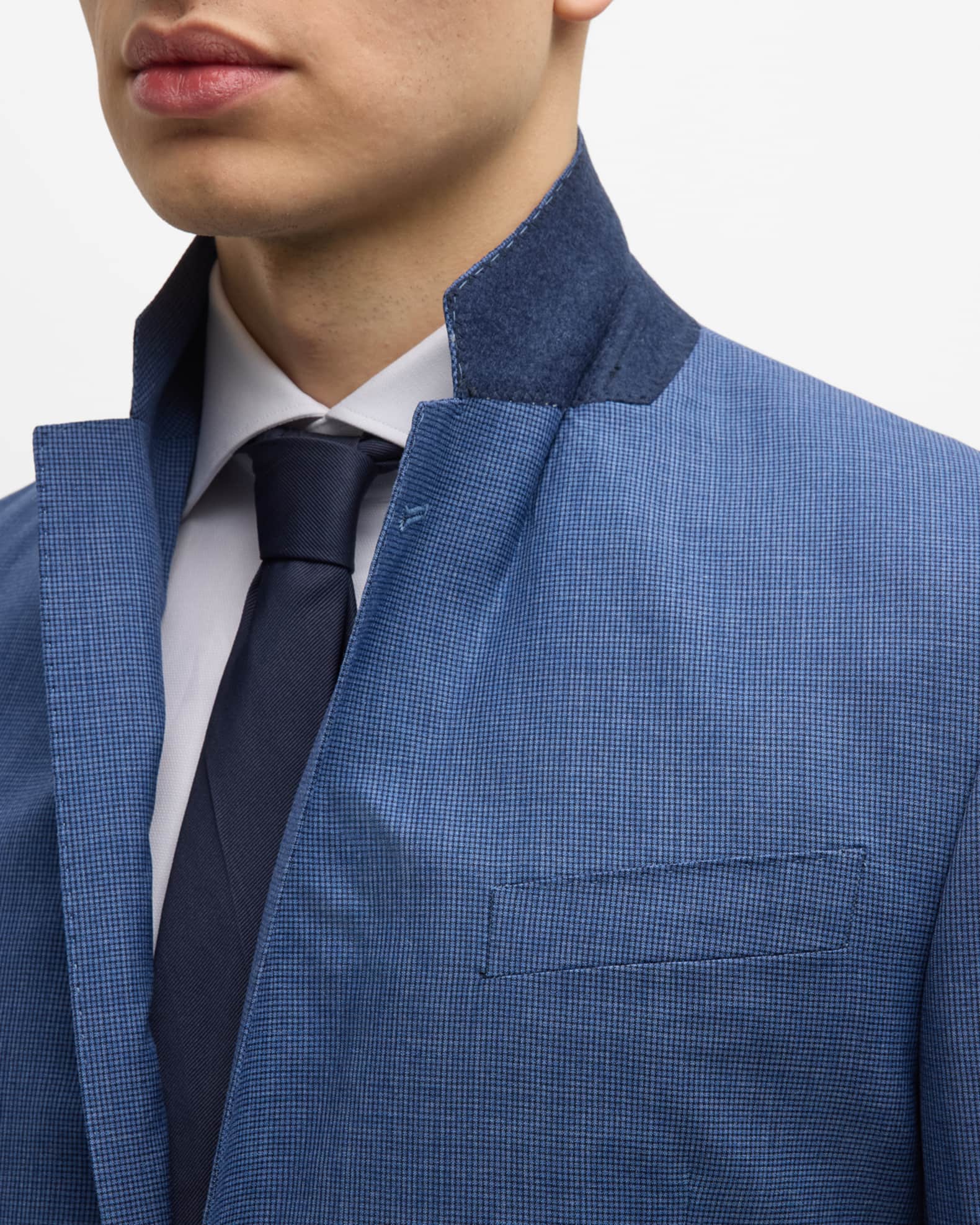 Giorgio Armani Men's Micro-Pattern Wool Suit | Neiman Marcus
