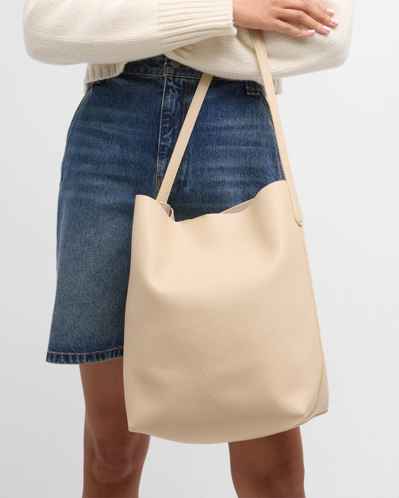 Mansur Gavriel Cabas Everyday Leather Tote Bag | Neiman Marcus
