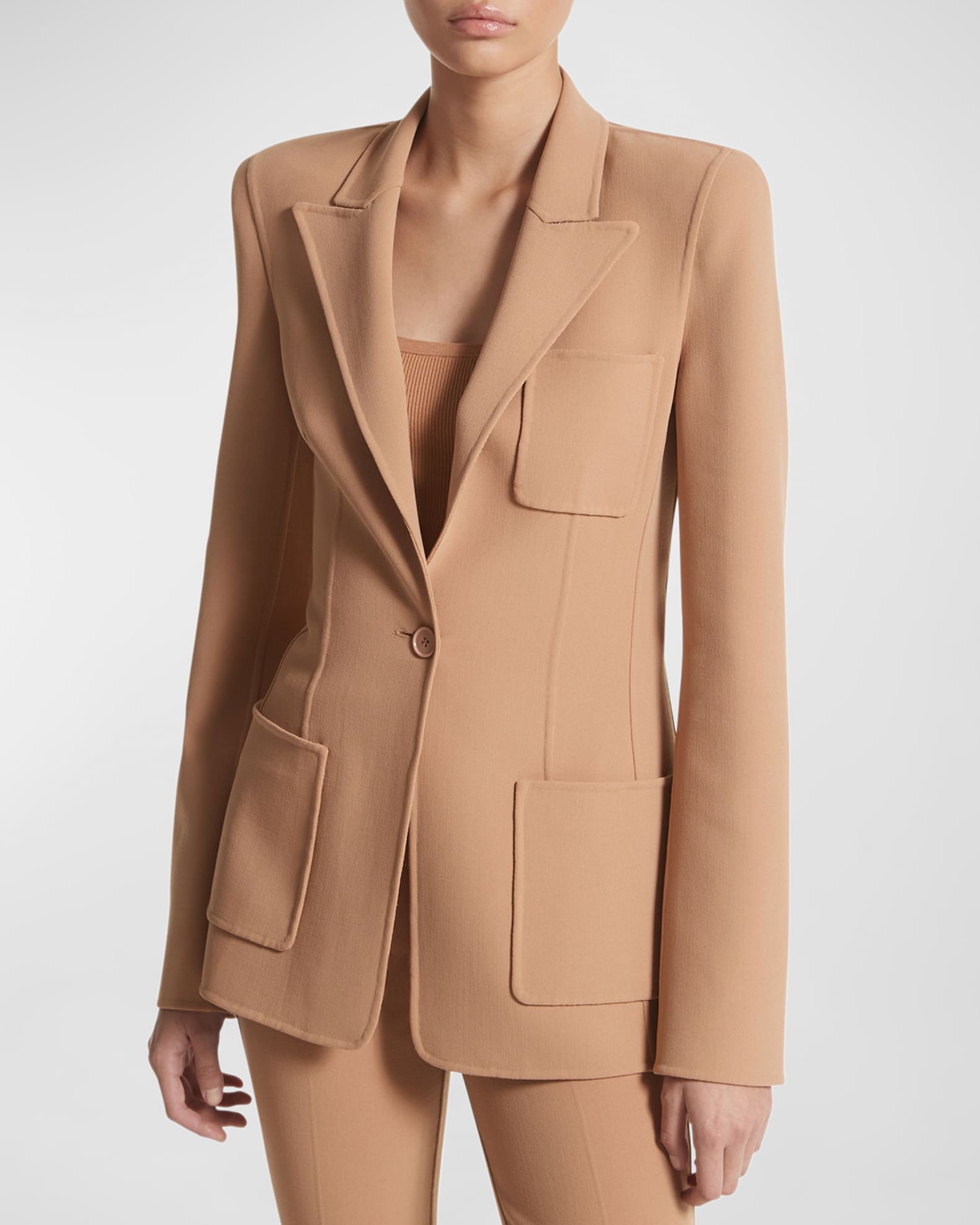 Michael Kors Collection Barathea Three-Pocket Single-Breasted Stretch ...