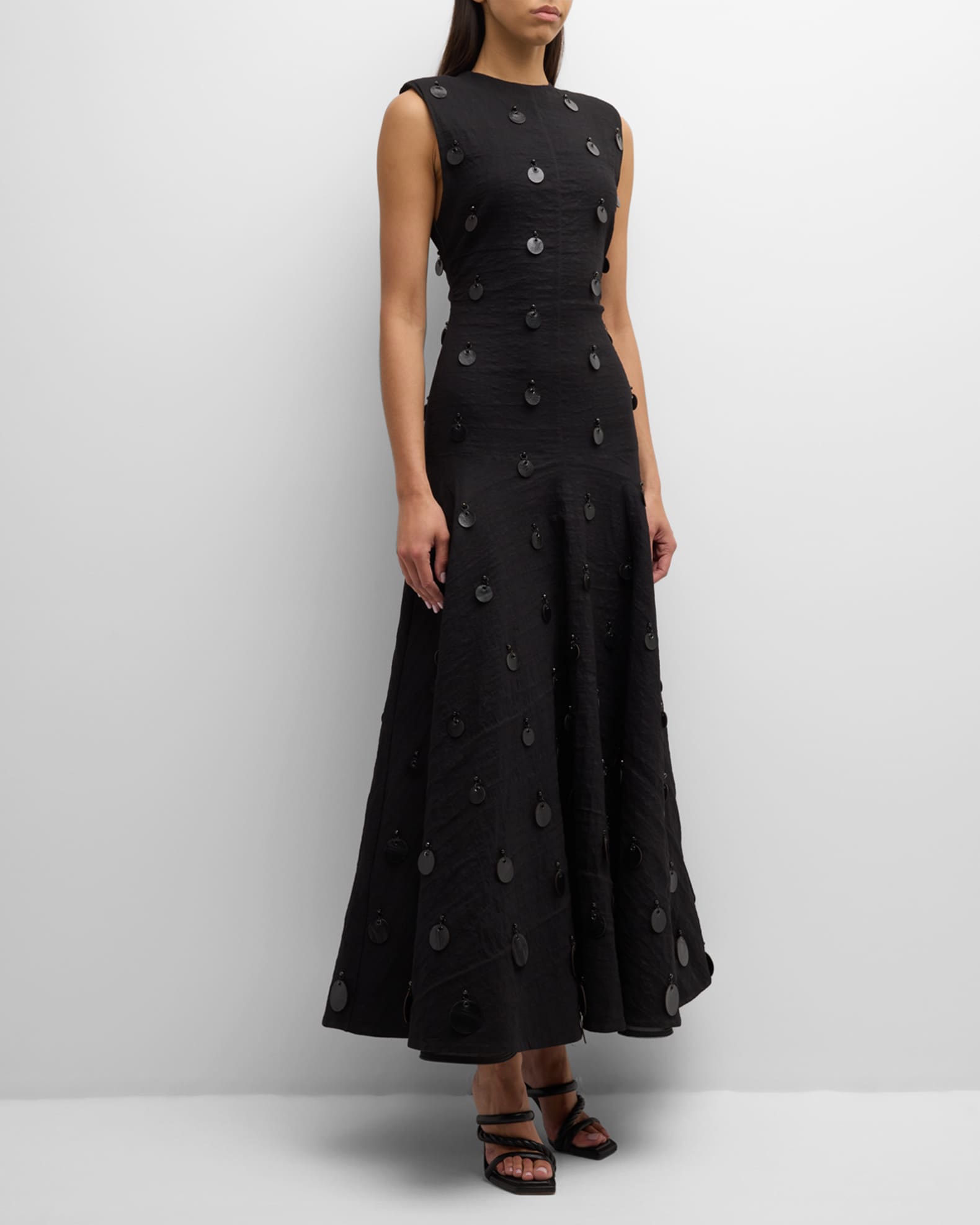 Brandon Maxwell The Flora Sequined Maxi Dress | Neiman Marcus