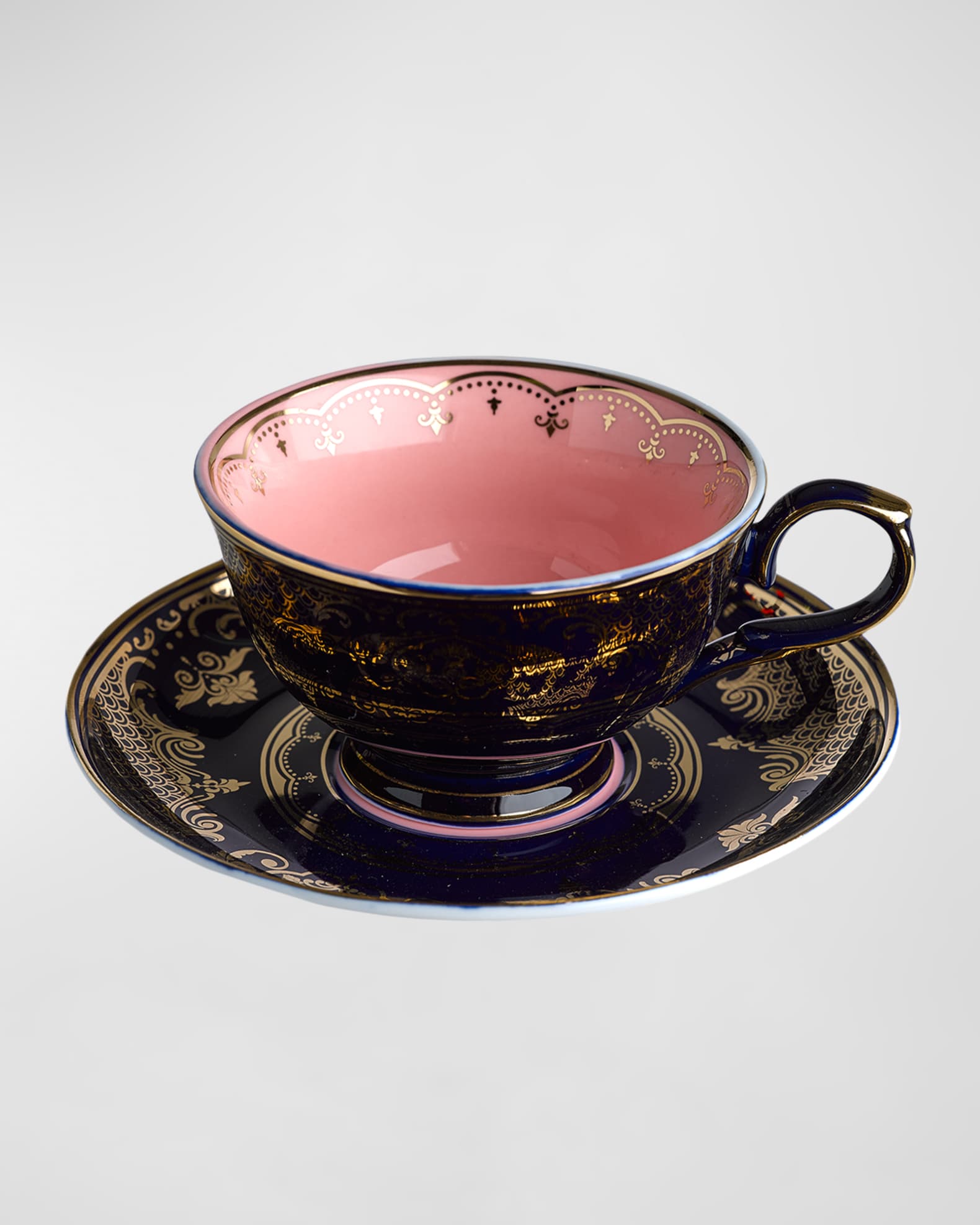 POLSPOTTEN Grandpa Tea Cups & Saucers, Set of 4 | Neiman Marcus