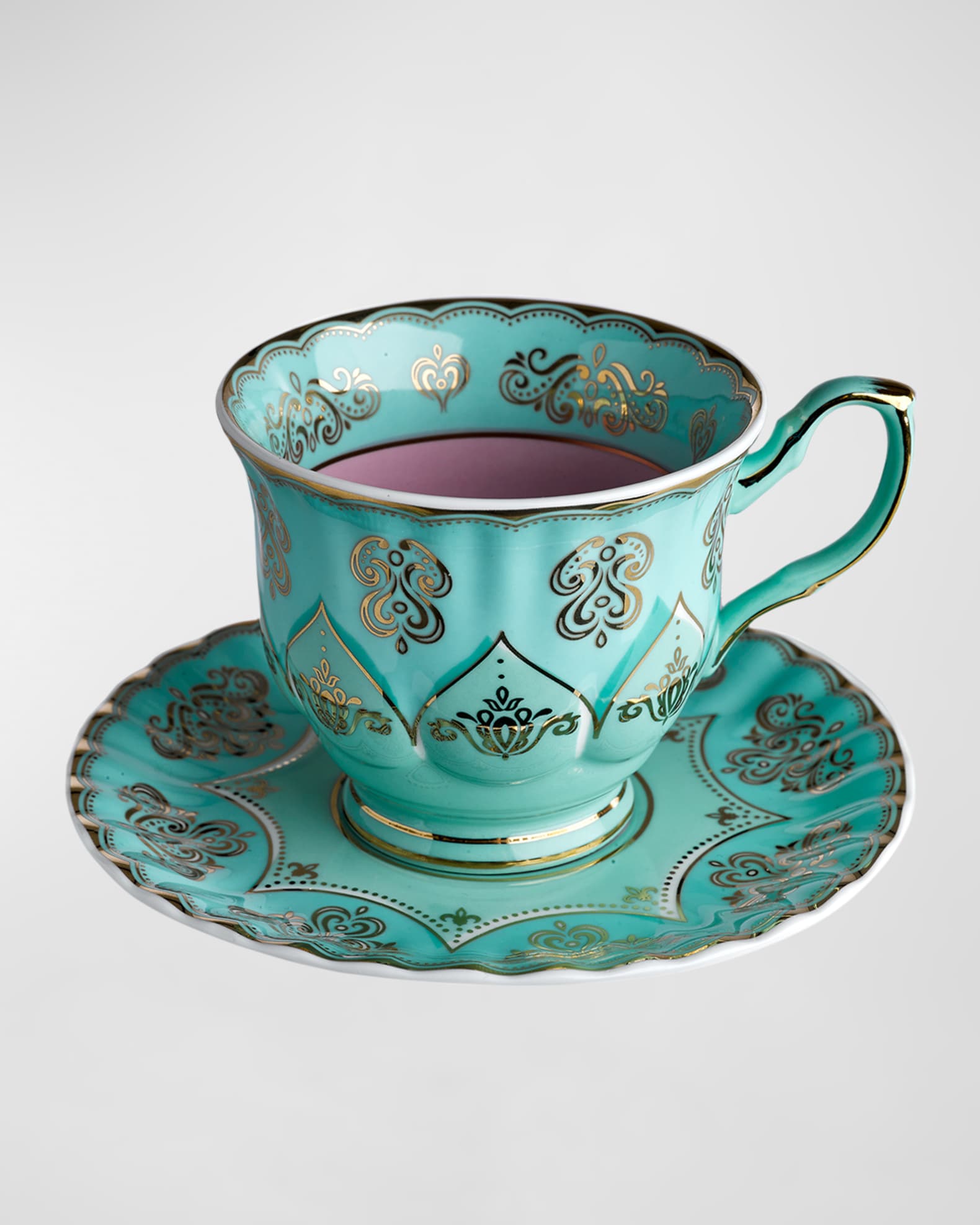 POLSPOTTEN Grandpa Tea Cups & Saucers, Set of 4 | Neiman Marcus