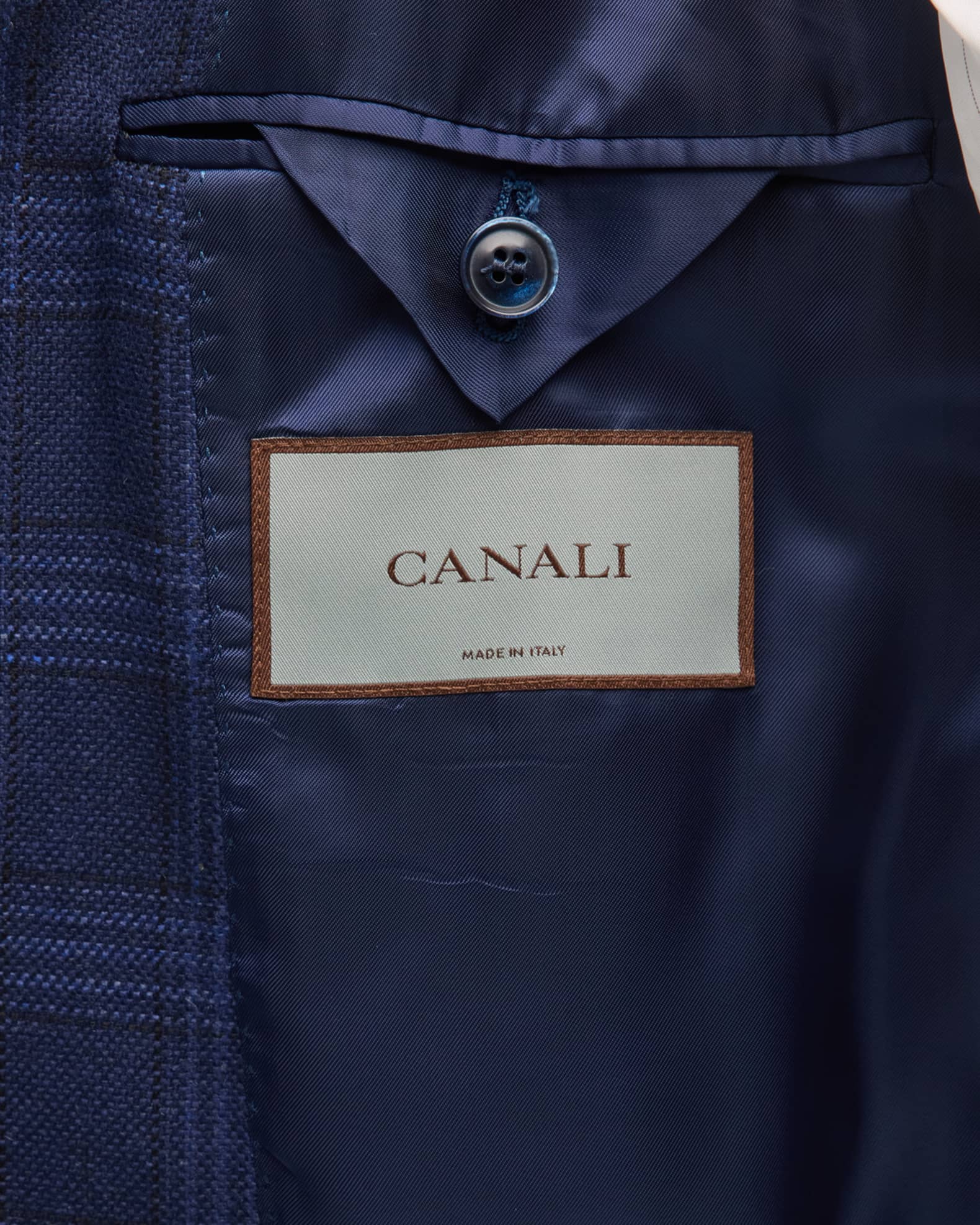 Canali Men's Silk-Wool Plaid Sport Coat | Neiman Marcus